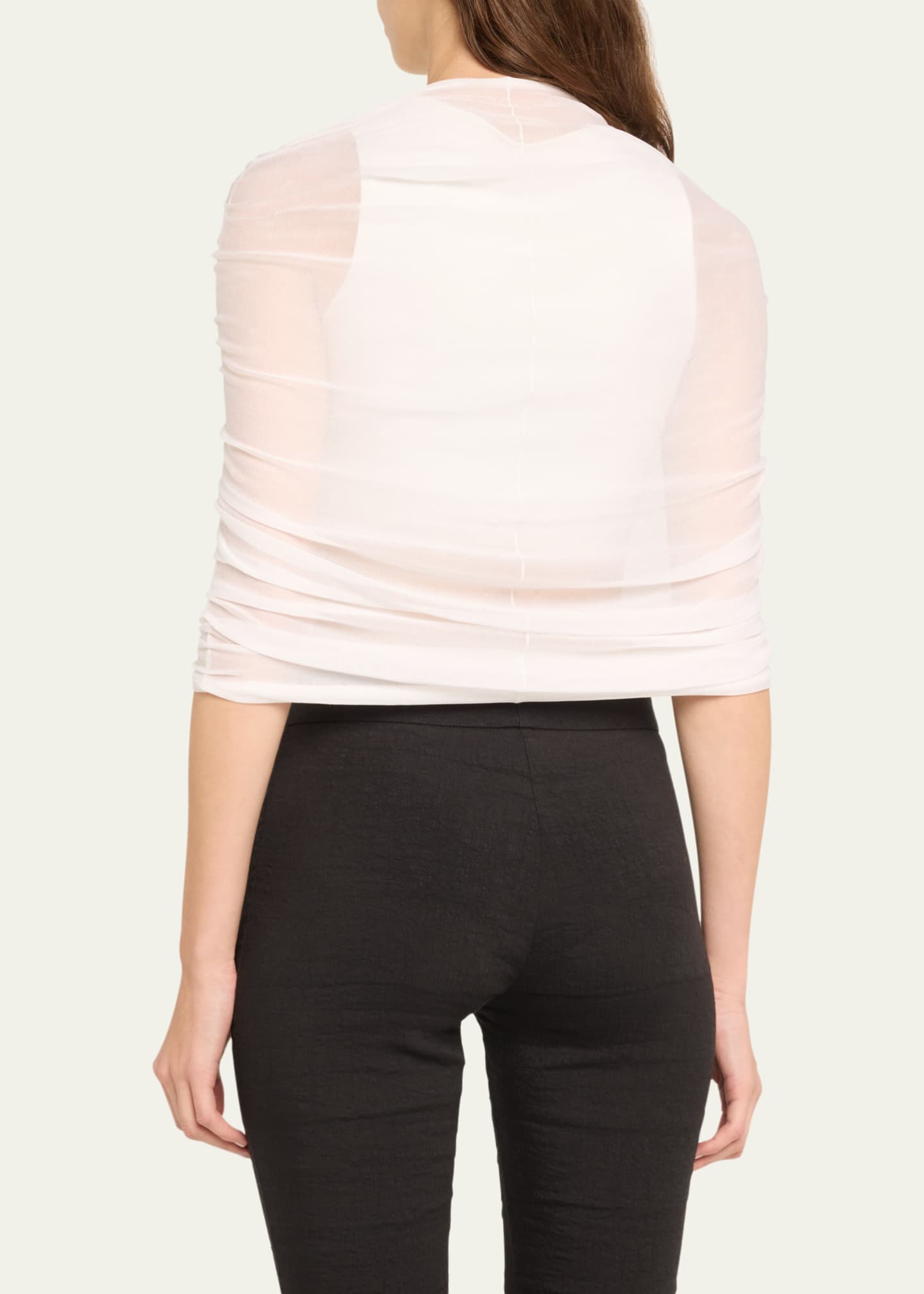 Brandon Maxwell The Lyra Shirred Knit Top - Bergdorf Goodman