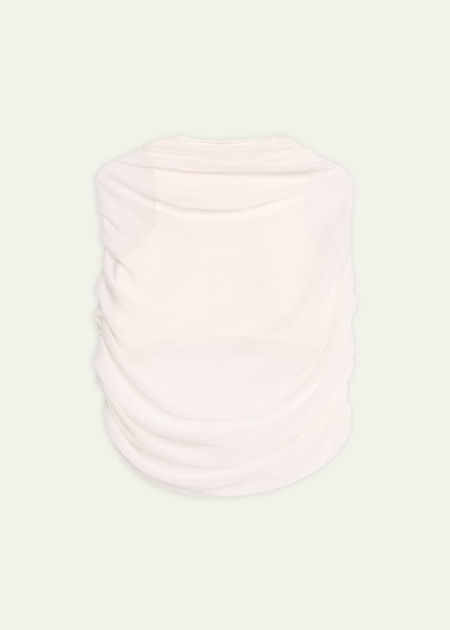 Brandon Maxwell The Lyra Shirred Knit Top - Bergdorf Goodman