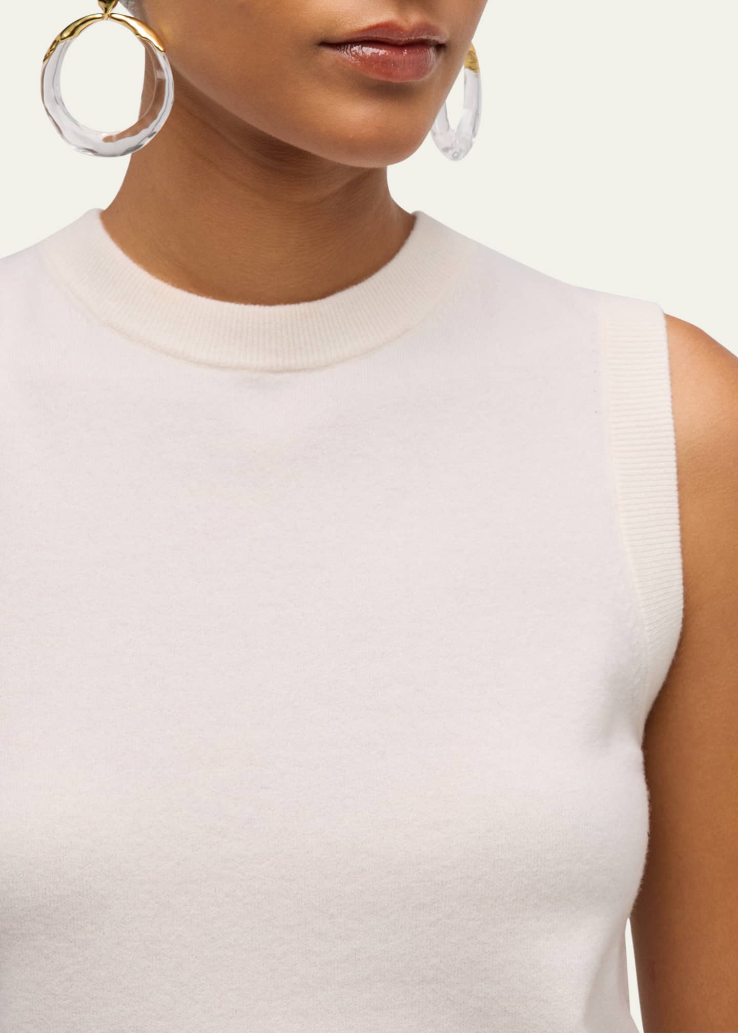 Vince Wool Cashmere Crewneck Shell Top - Bergdorf Goodman