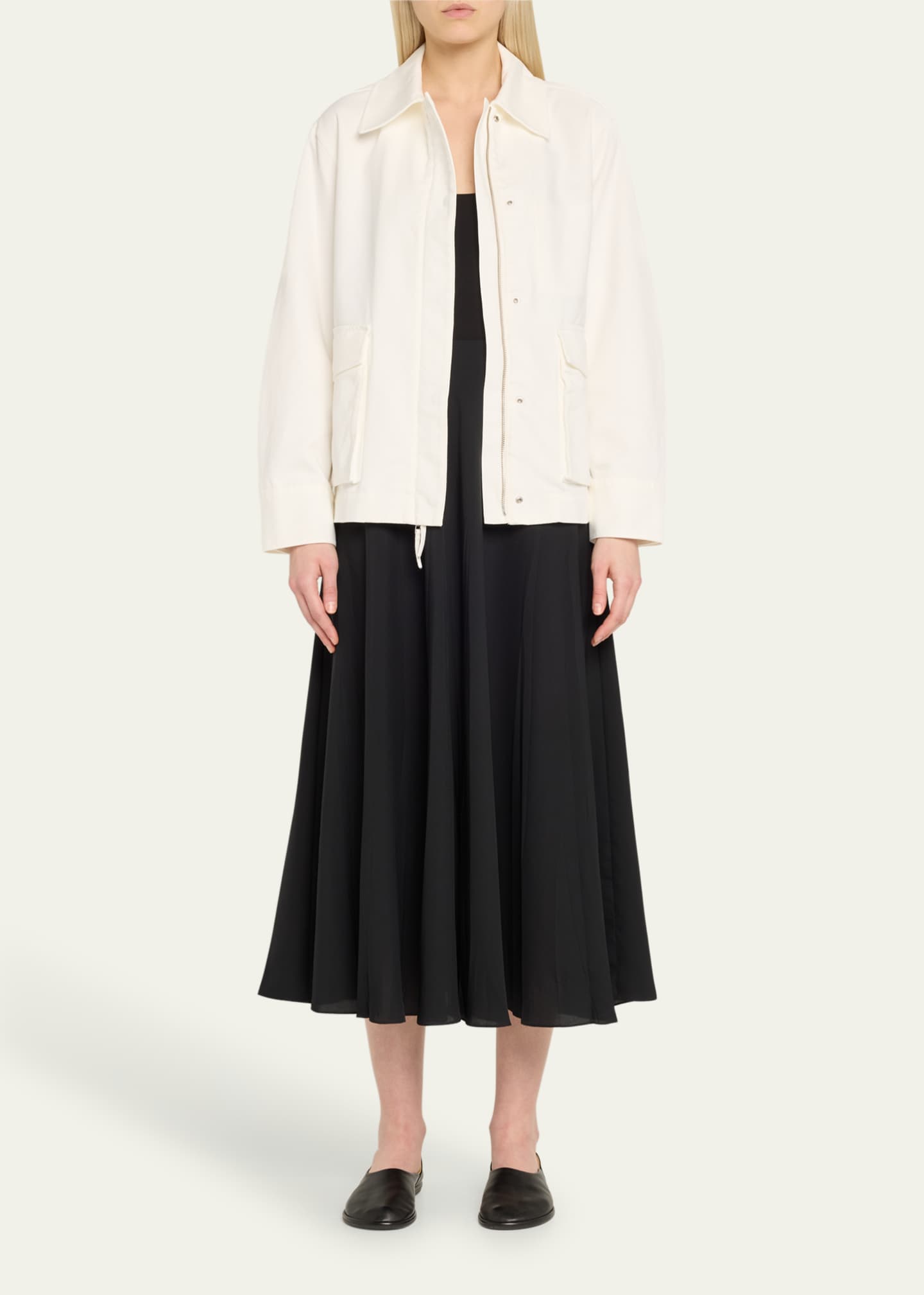 Vince Utility Poplin Zip-Front Jacket - Bergdorf Goodman