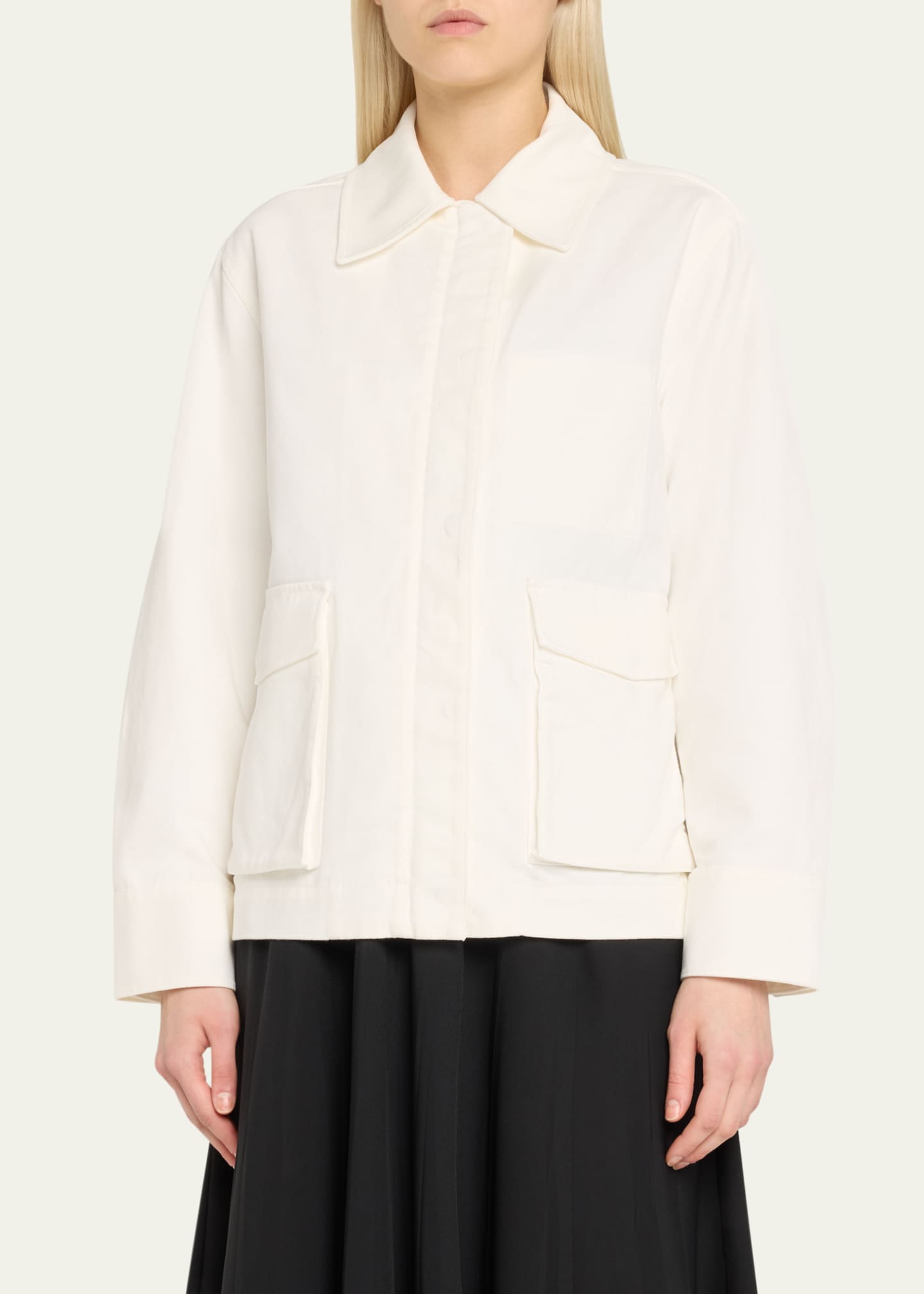 Vince Utility Poplin Zip-Front Jacket - Bergdorf Goodman