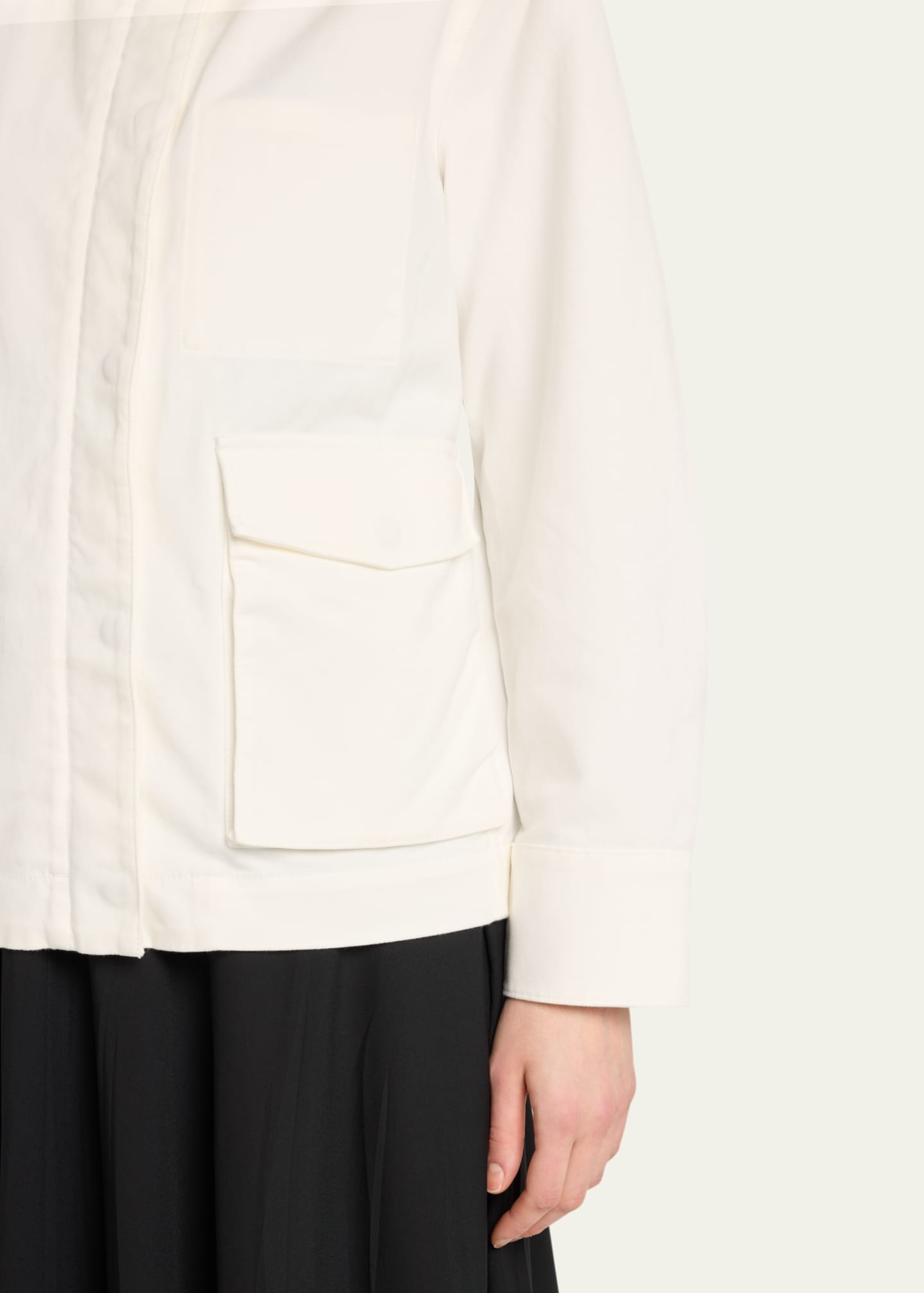 Vince Utility Poplin Zip-Front Jacket - Bergdorf Goodman