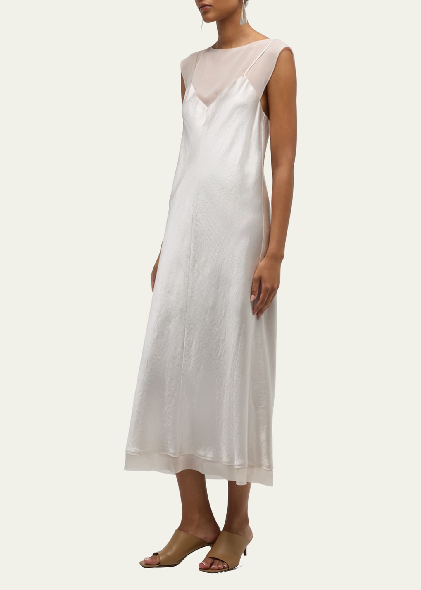 Vince Chiffon Layered Midi Slip Dress - Bergdorf Goodman