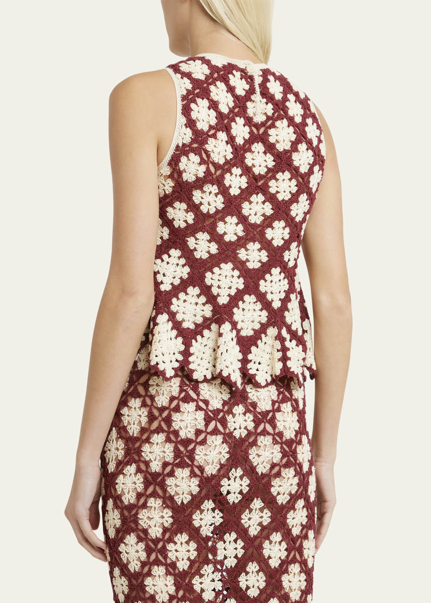 Ulla Johnson Boden Floral Crochet Sleeveless Top - Bergdorf Goodman