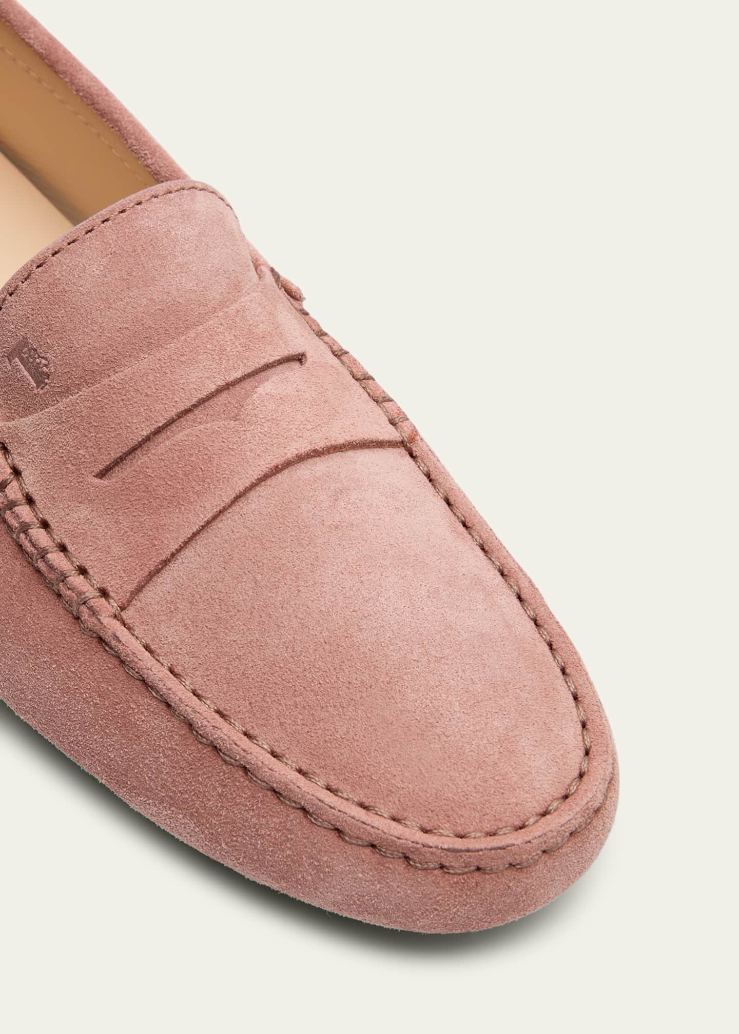 Tod's Gommini Suede Driver Penny Loafers - Bergdorf Goodman
