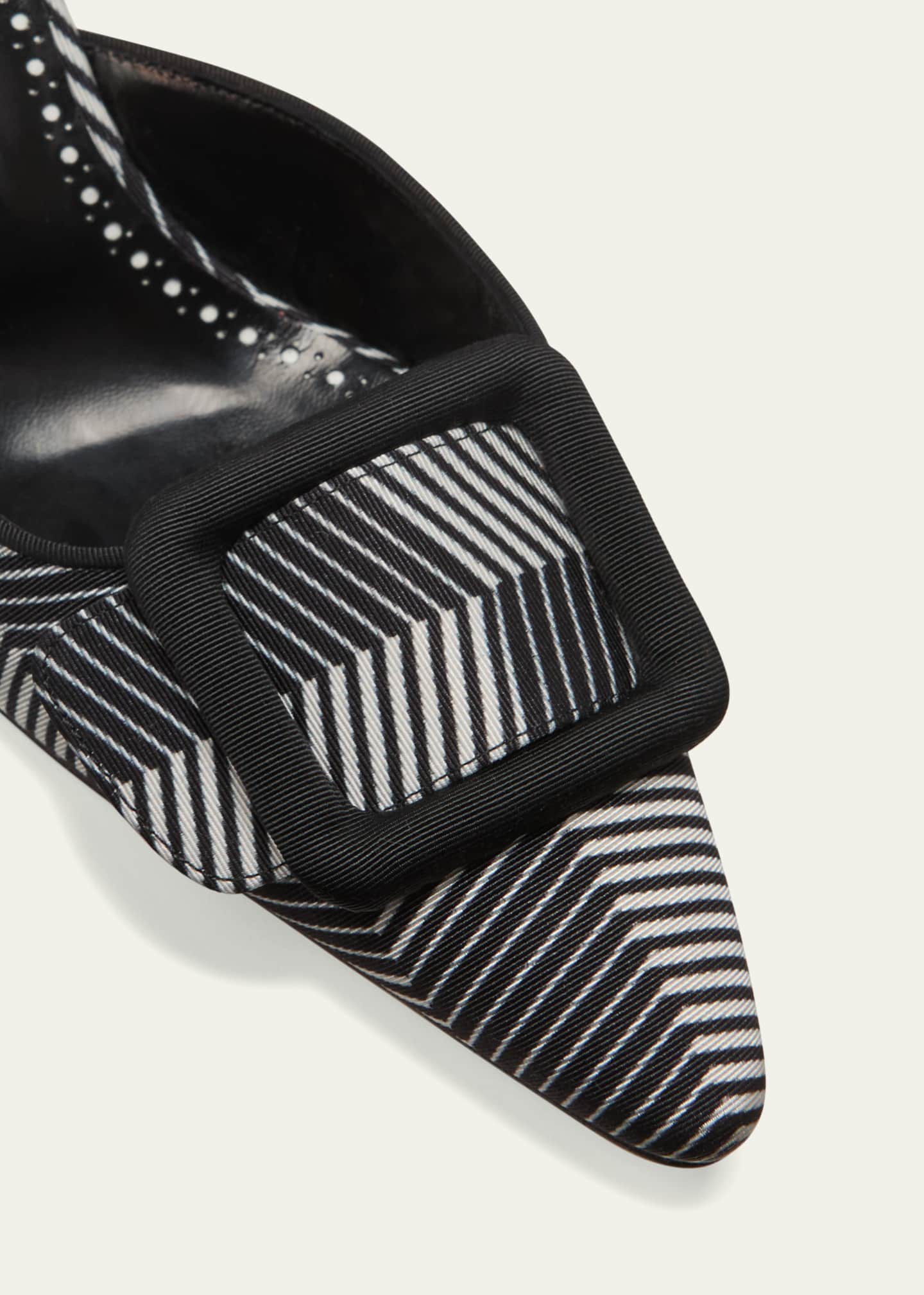 Manolo Blahnik Maysale Pattern Buckle Mule Pumps - Bergdorf Goodman