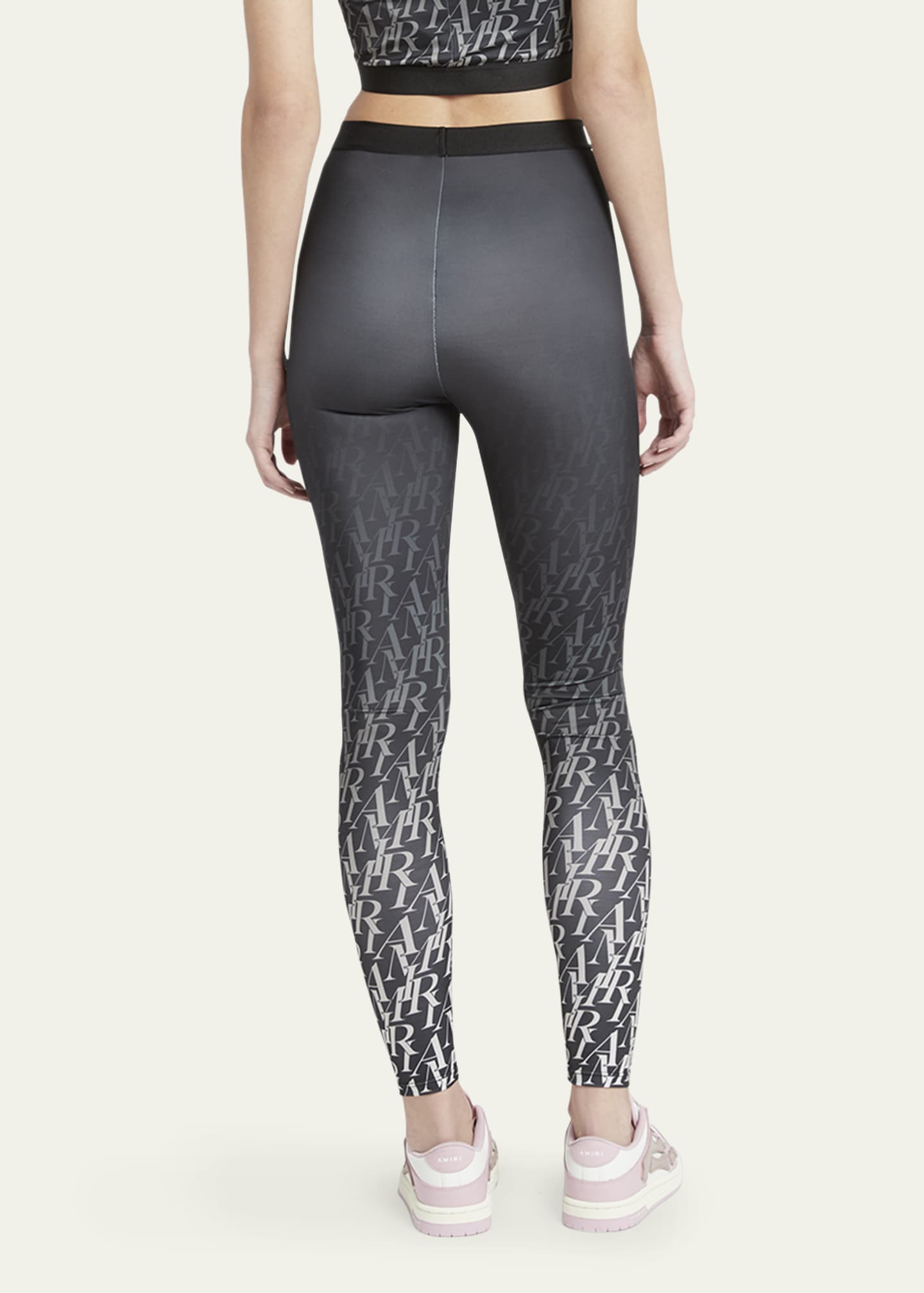 Amiri Amiri Logo Burnout Leggings - Bergdorf Goodman