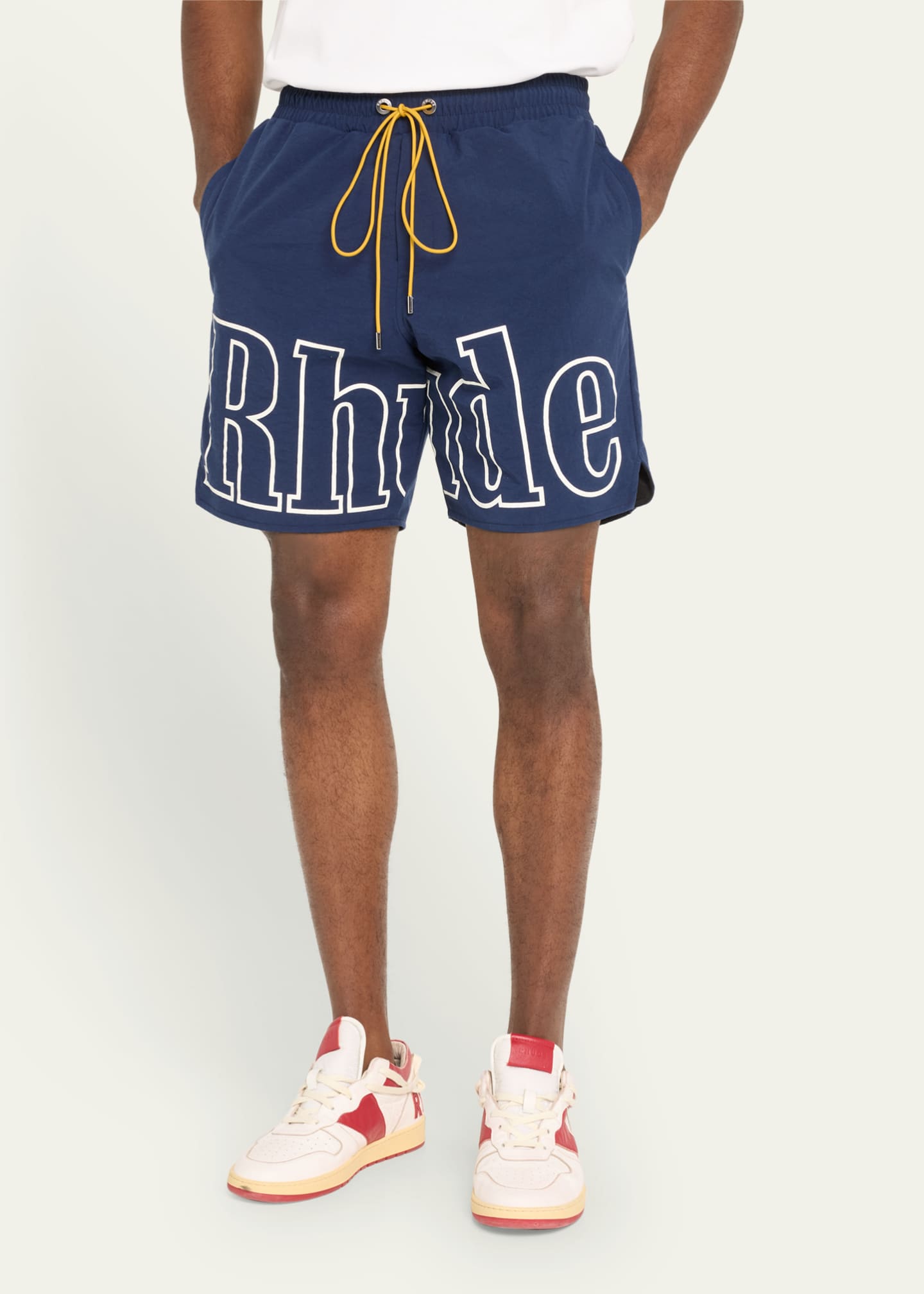 Rhude Men's Logo Track Shorts - Bergdorf Goodman