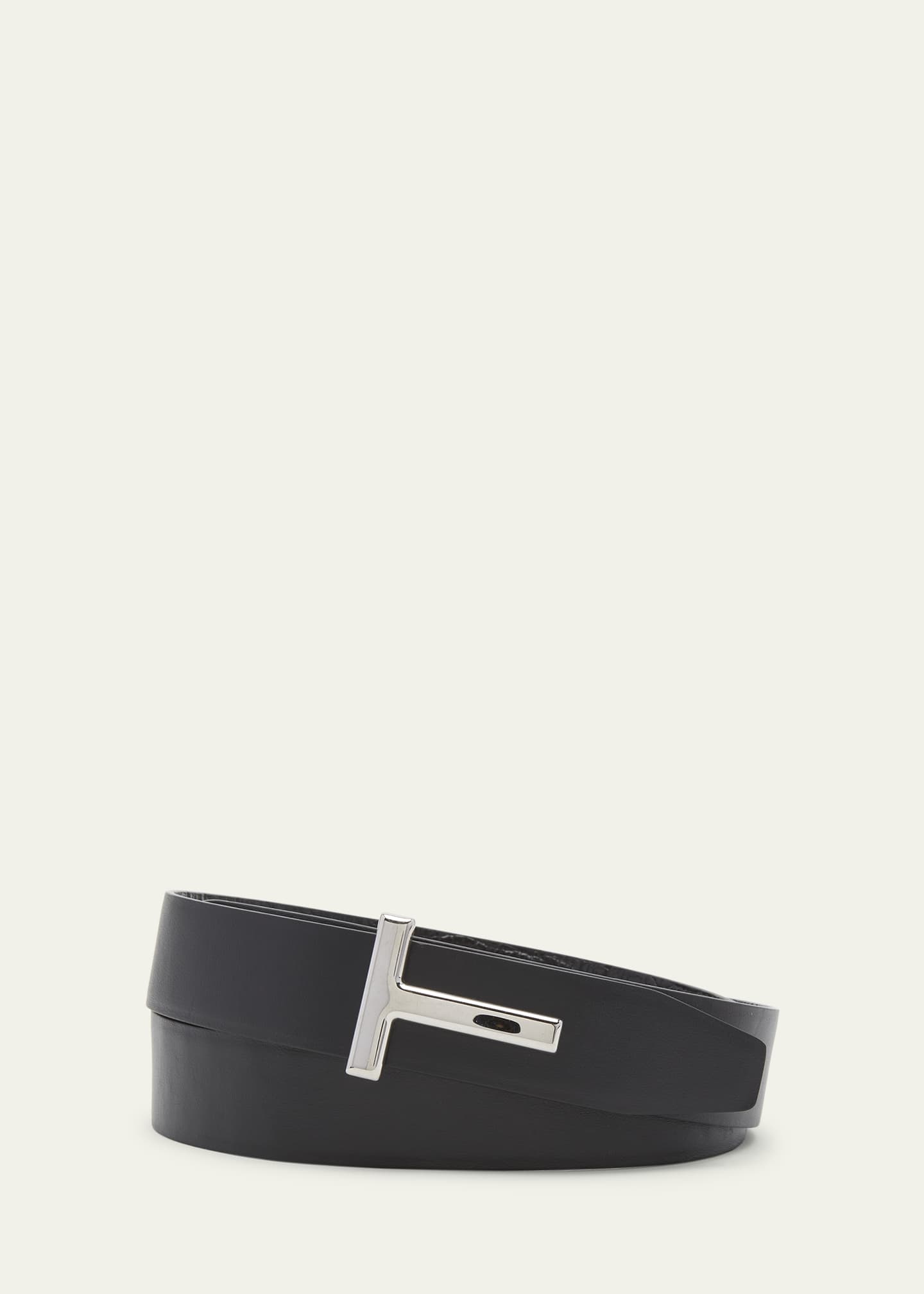 TOM FORD Men's Signature T Reversible Leather Belt - Bergdorf Goodman