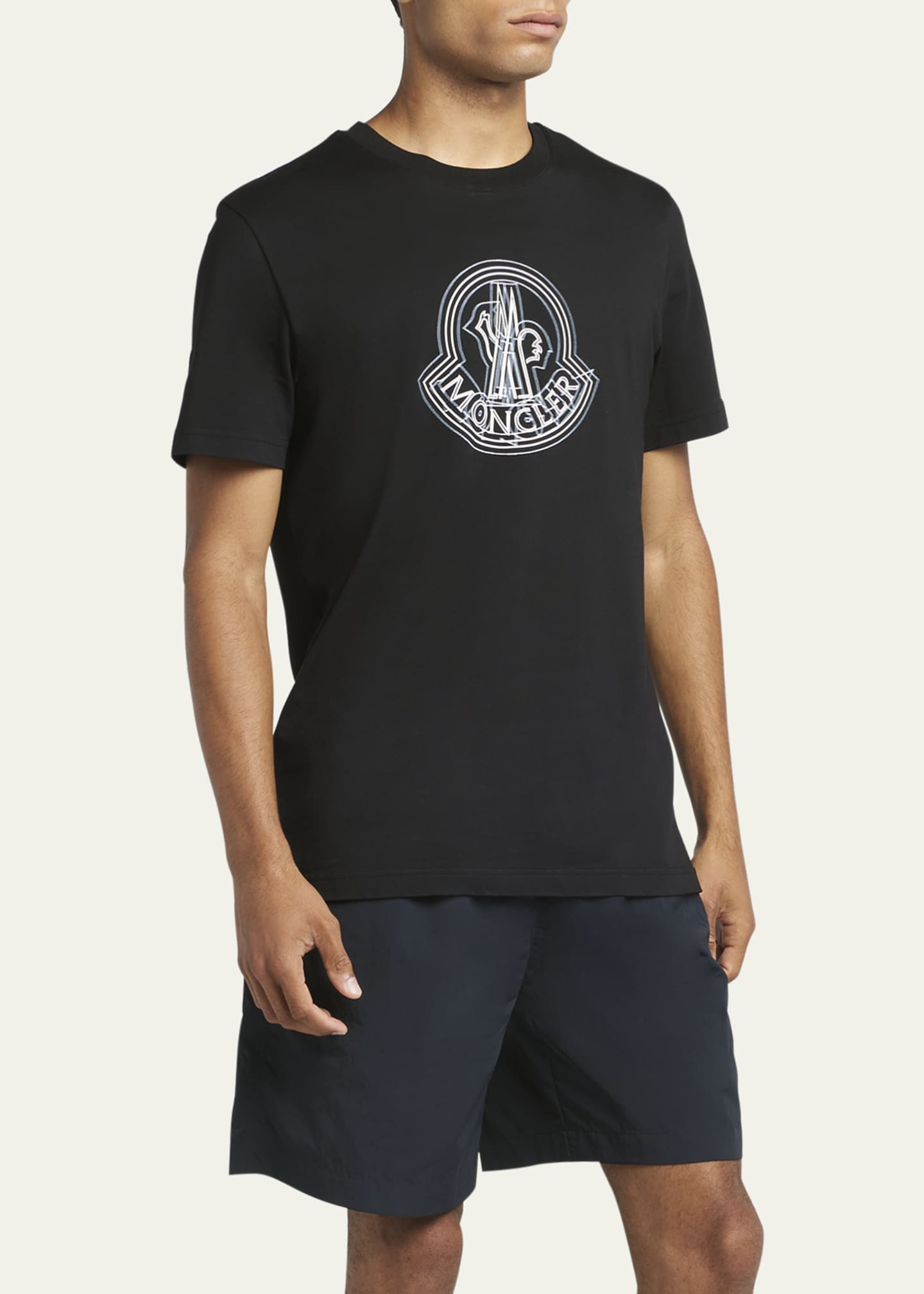Moncler Men's Scratch Logo T-Shirt - Bergdorf Goodman