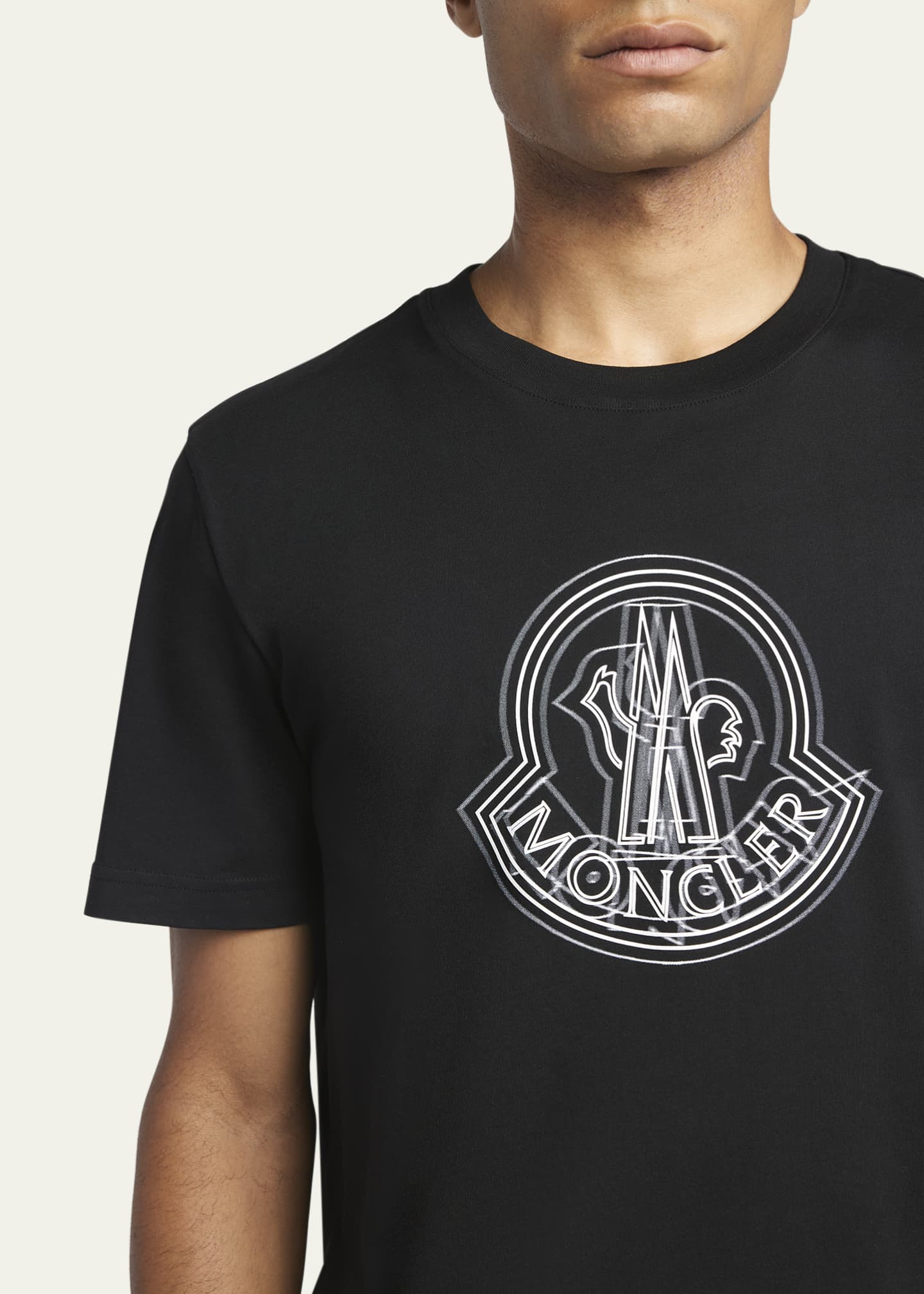 Moncler Men's Scratch Logo T-Shirt - Bergdorf Goodman