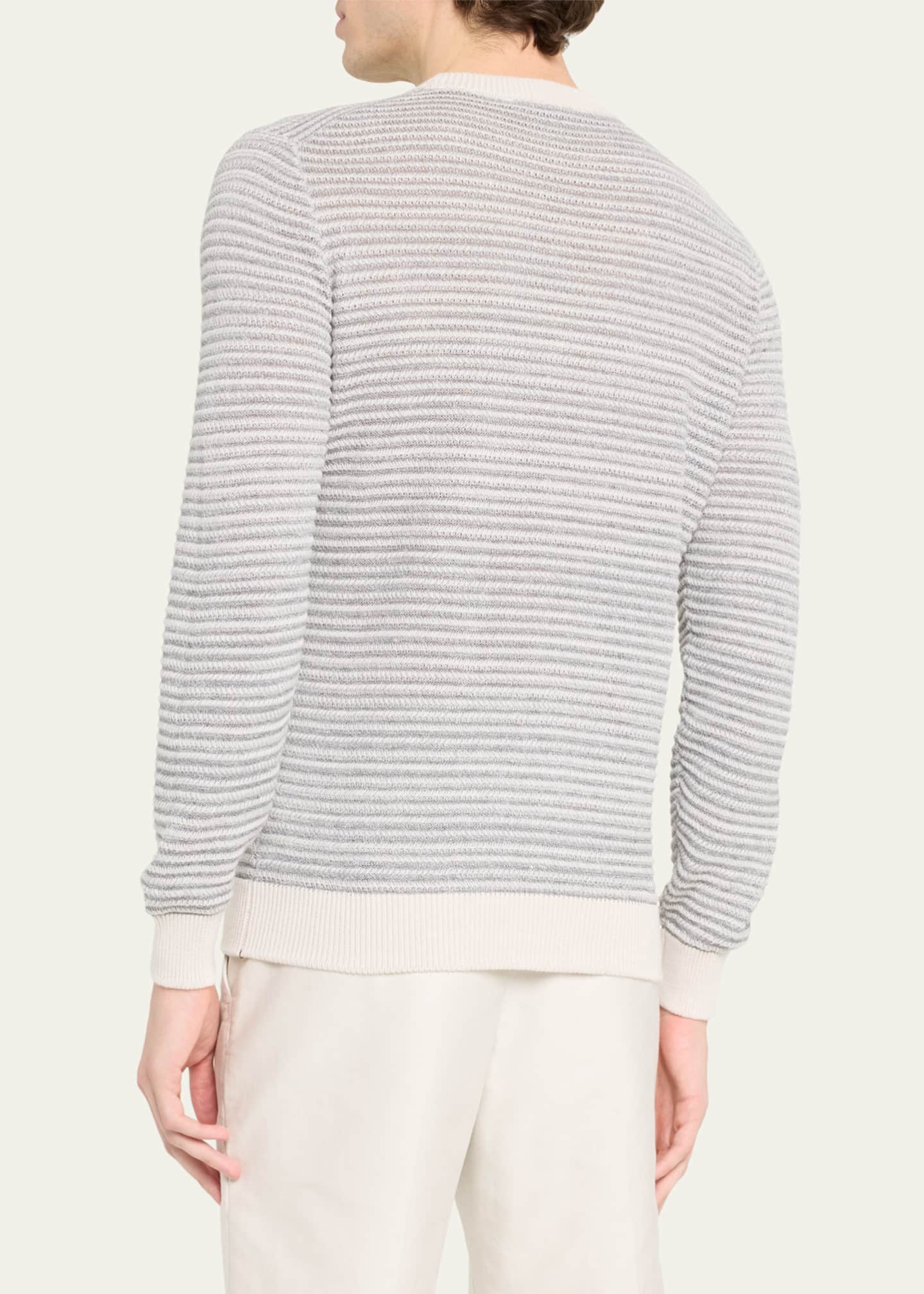 Fioroni Men's Stripe Knit Crewneck Sweater - Bergdorf Goodman