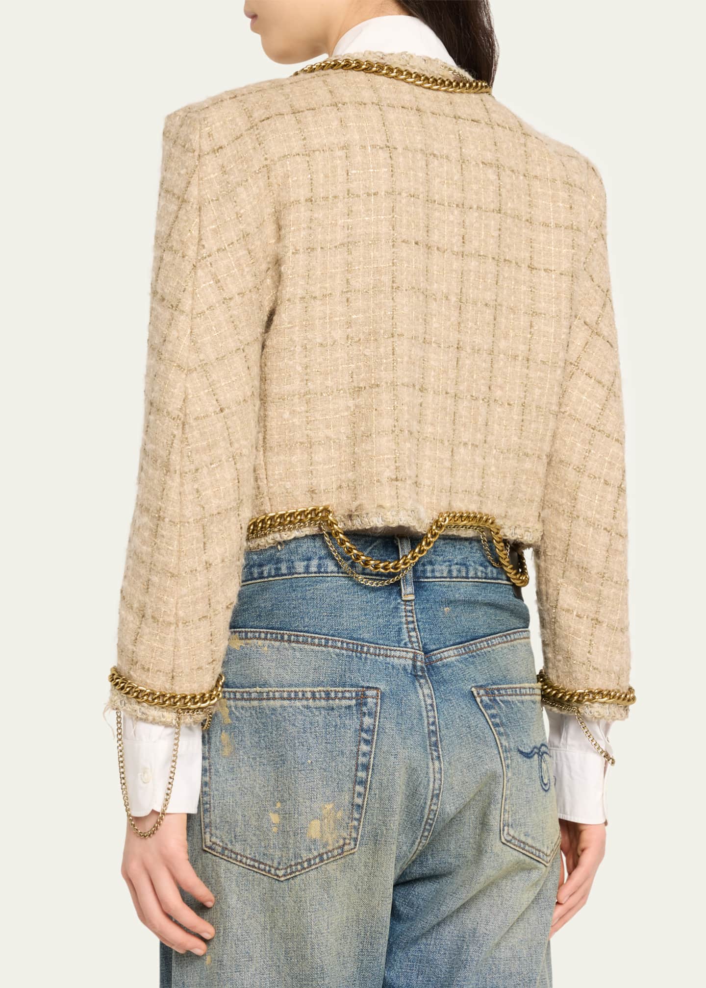 R13 Tweed Chain-Trim Jacket - Bergdorf Goodman