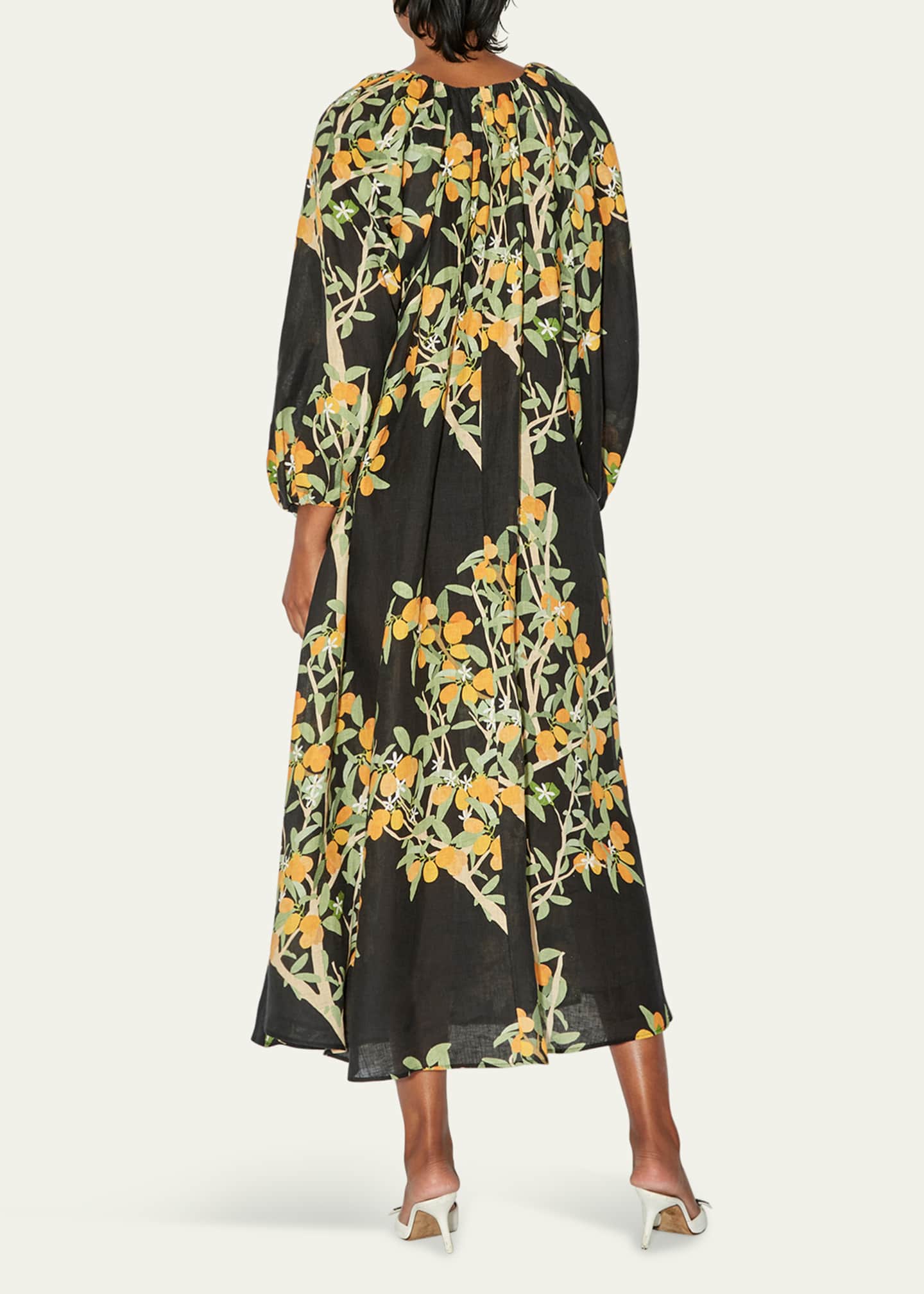 BERNADETTE Flower Printed Linen Maxi Dress - Bergdorf Goodman