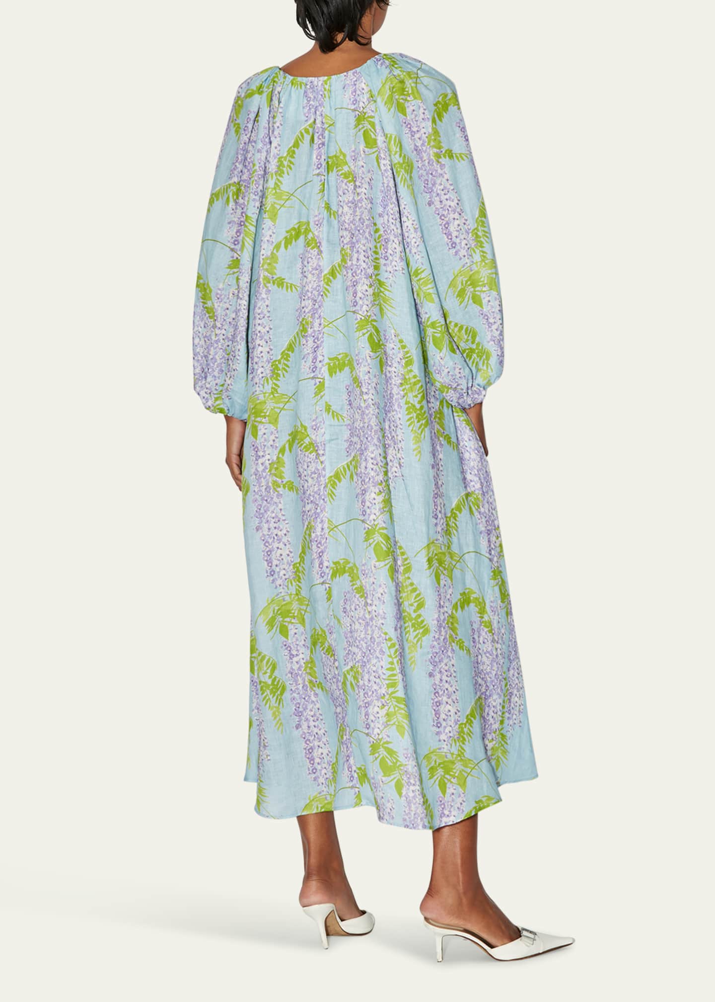 BERNADETTE Flower Printed Linen Maxi Dress - Bergdorf Goodman