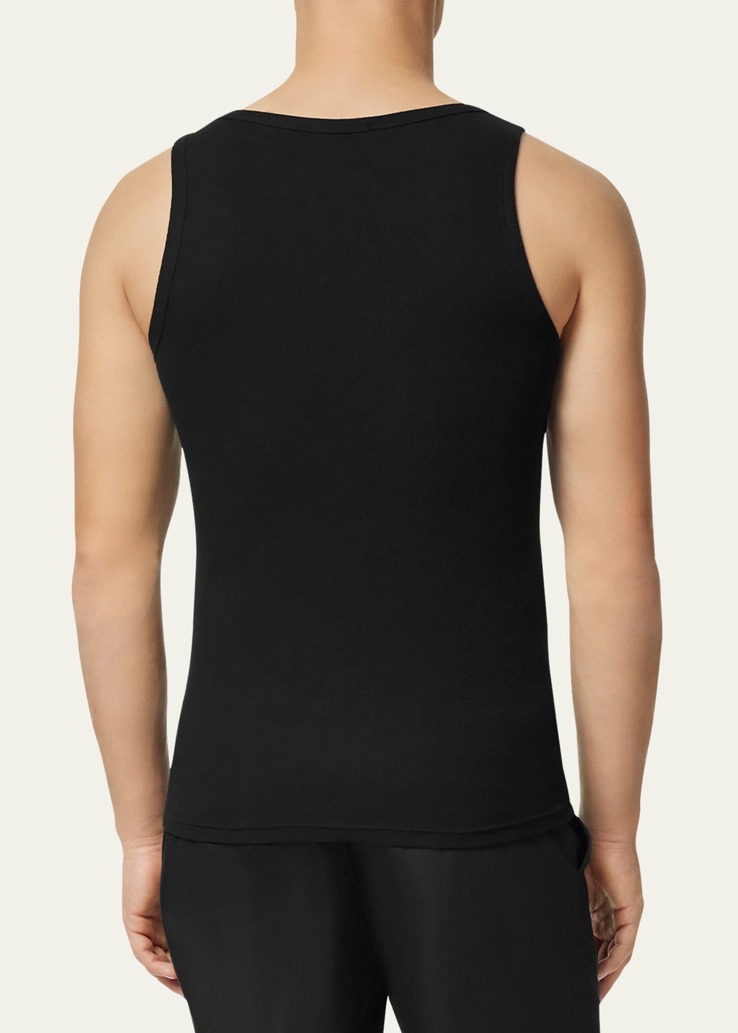 Versace Men's Embroidered Logo Tank Top - Bergdorf Goodman