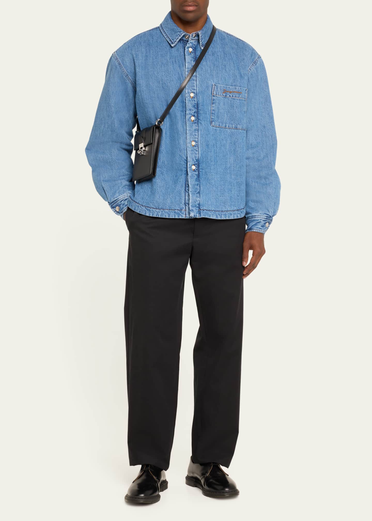 Jacquemus Men's Le Petit Maleti Leather Crossbody Bag - Bergdorf Goodman