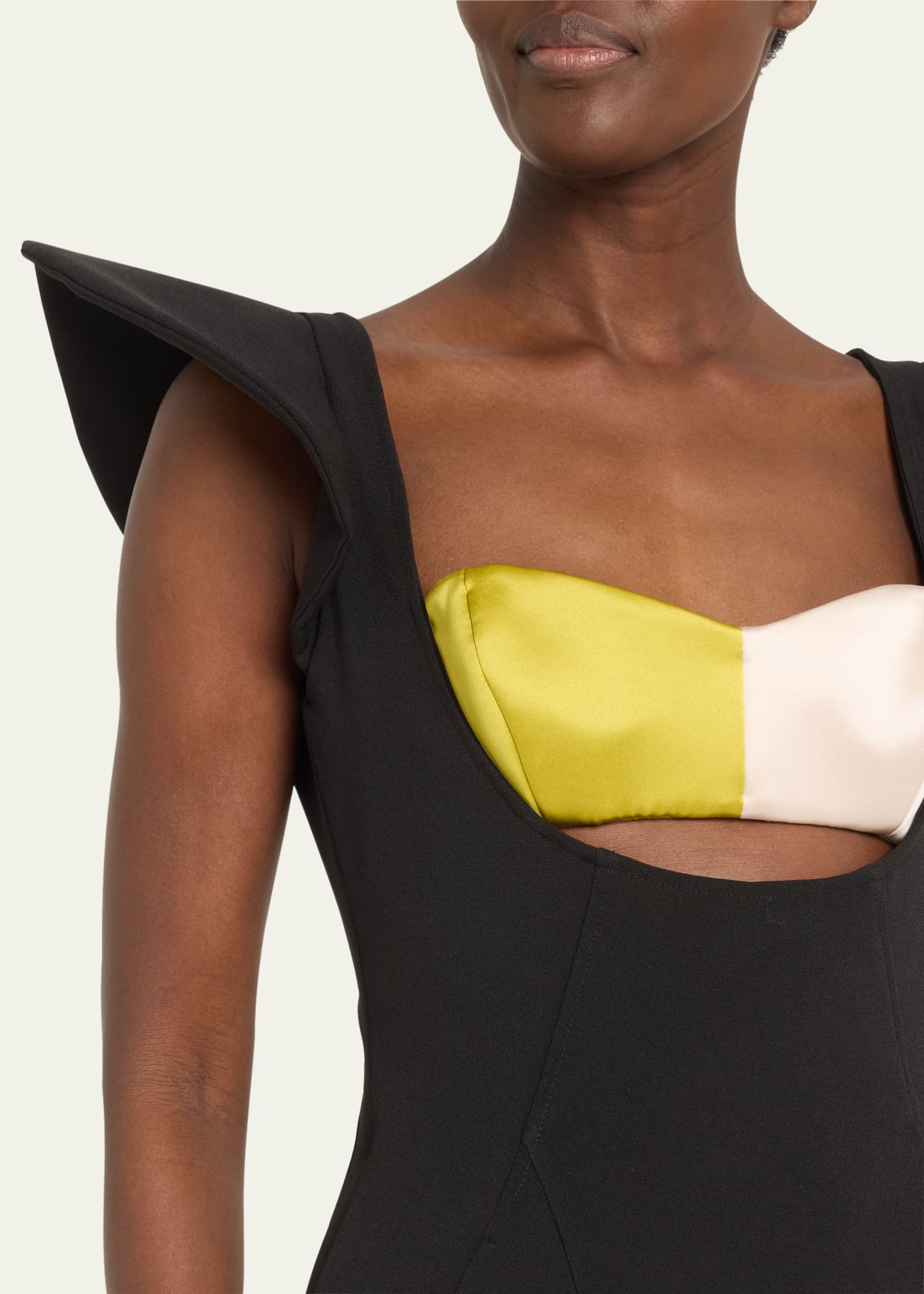 HARBISON Thalia Colorblock Backless Trumpet Gown - Bergdorf Goodman
