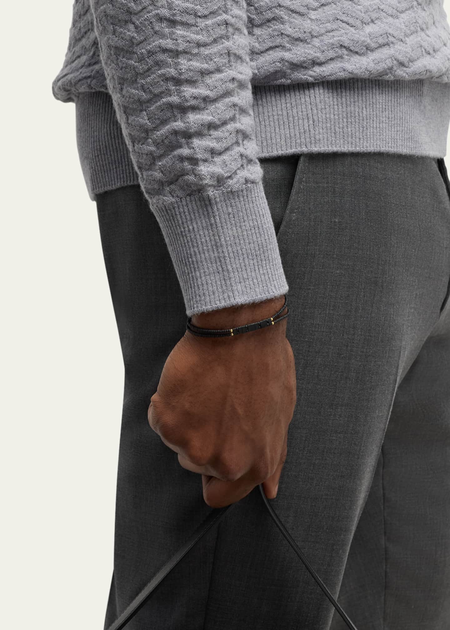 Jan Leslie Men's Glass Micro-Bead Pull Cord Bracelet - Bergdorf Goodman