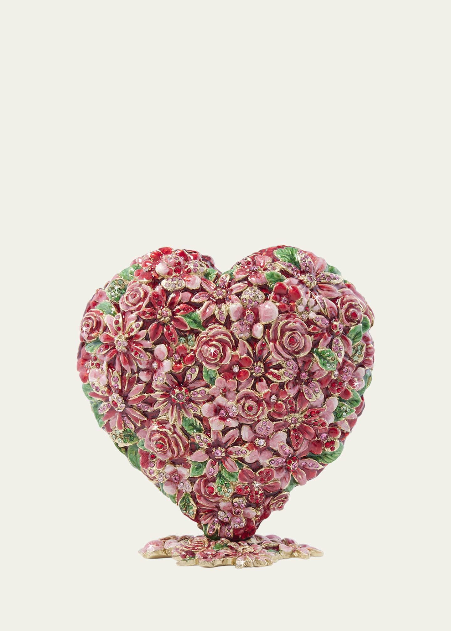 Jay Strongwater Floral Heart Objet - Bergdorf Goodman
