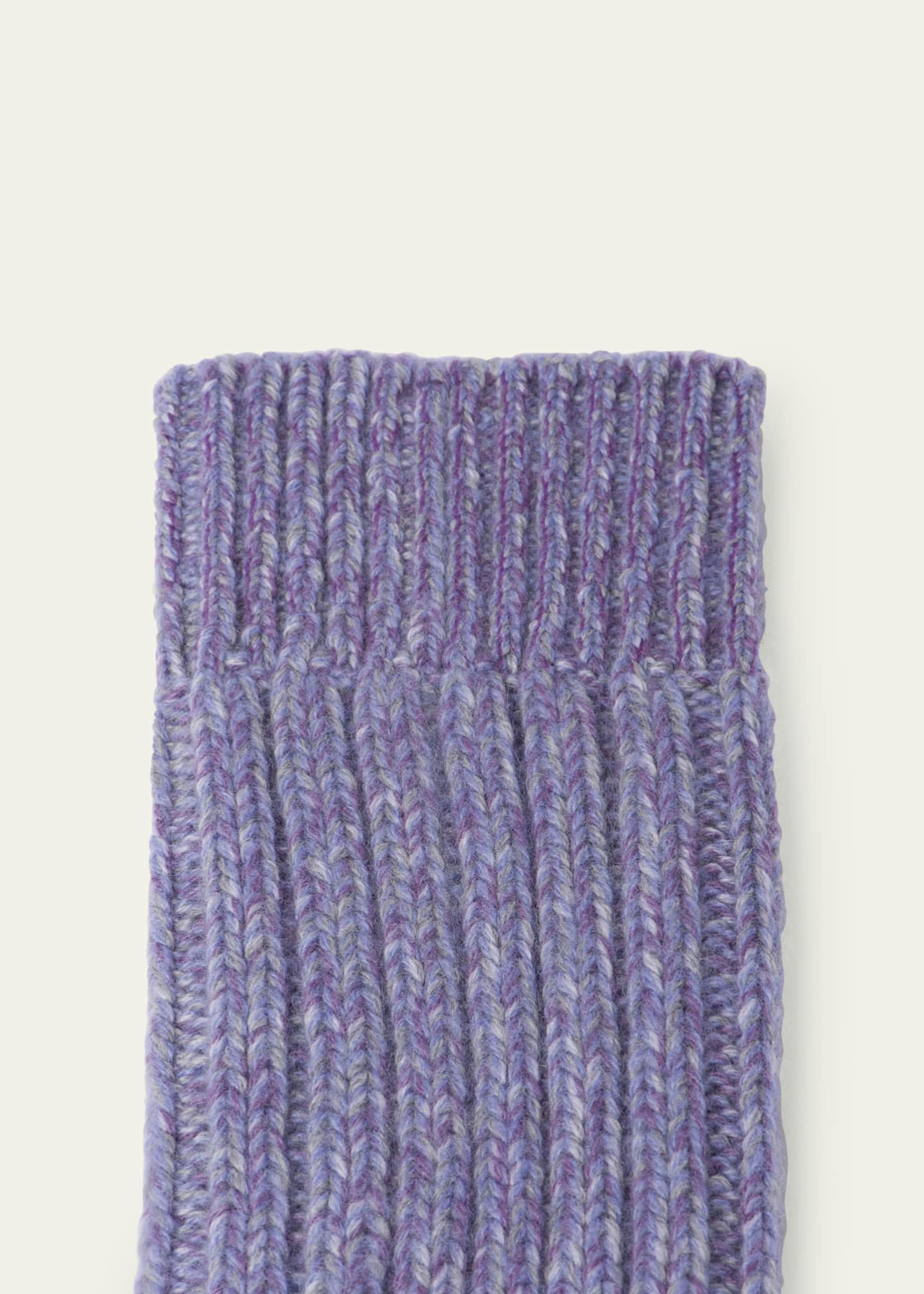 Miu Miu Logo Robbed Wool Cashmere Socks - Bergdorf Goodman