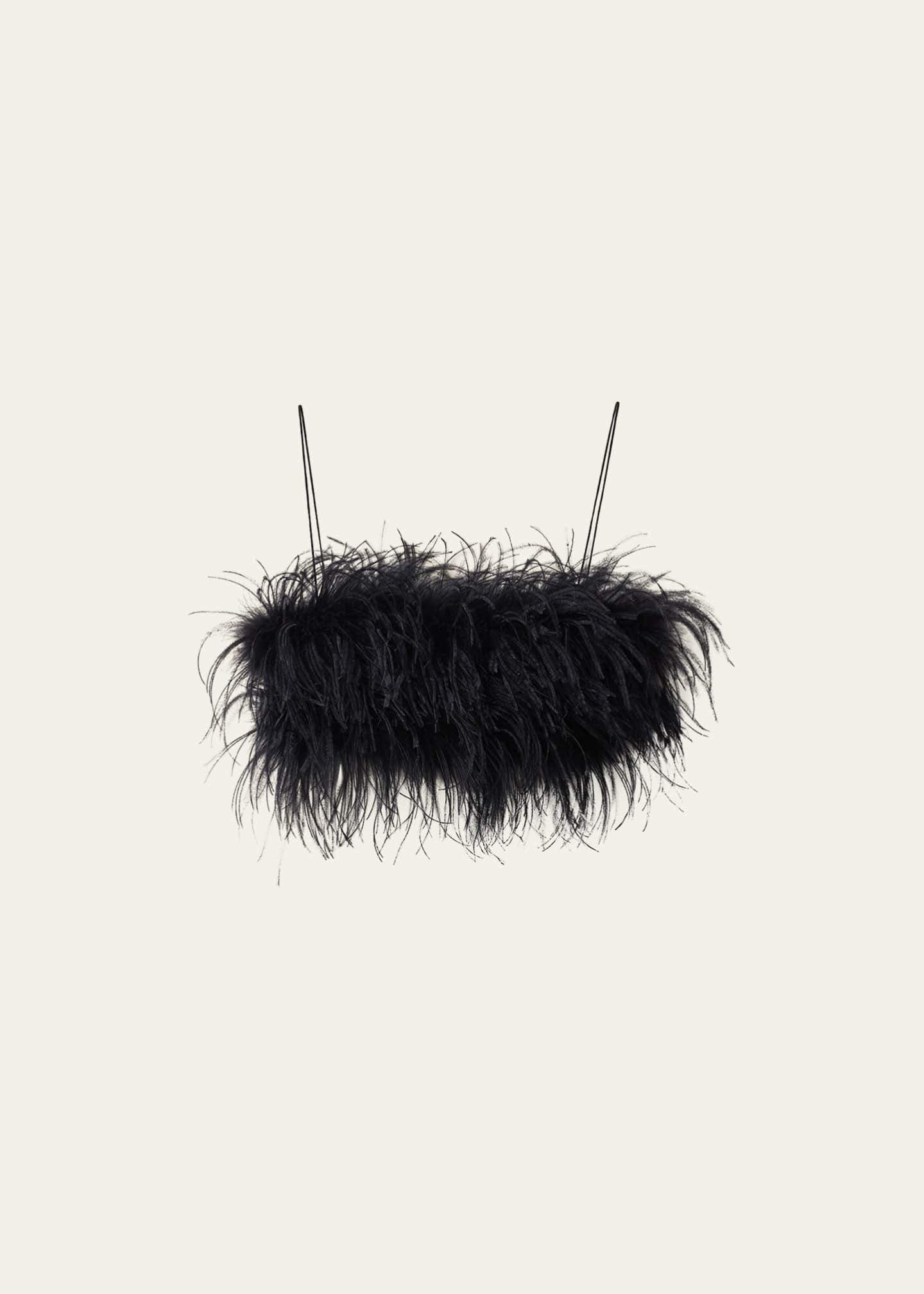 Miu Miu Feather-Trimmed Wool Tank Top - Bergdorf Goodman