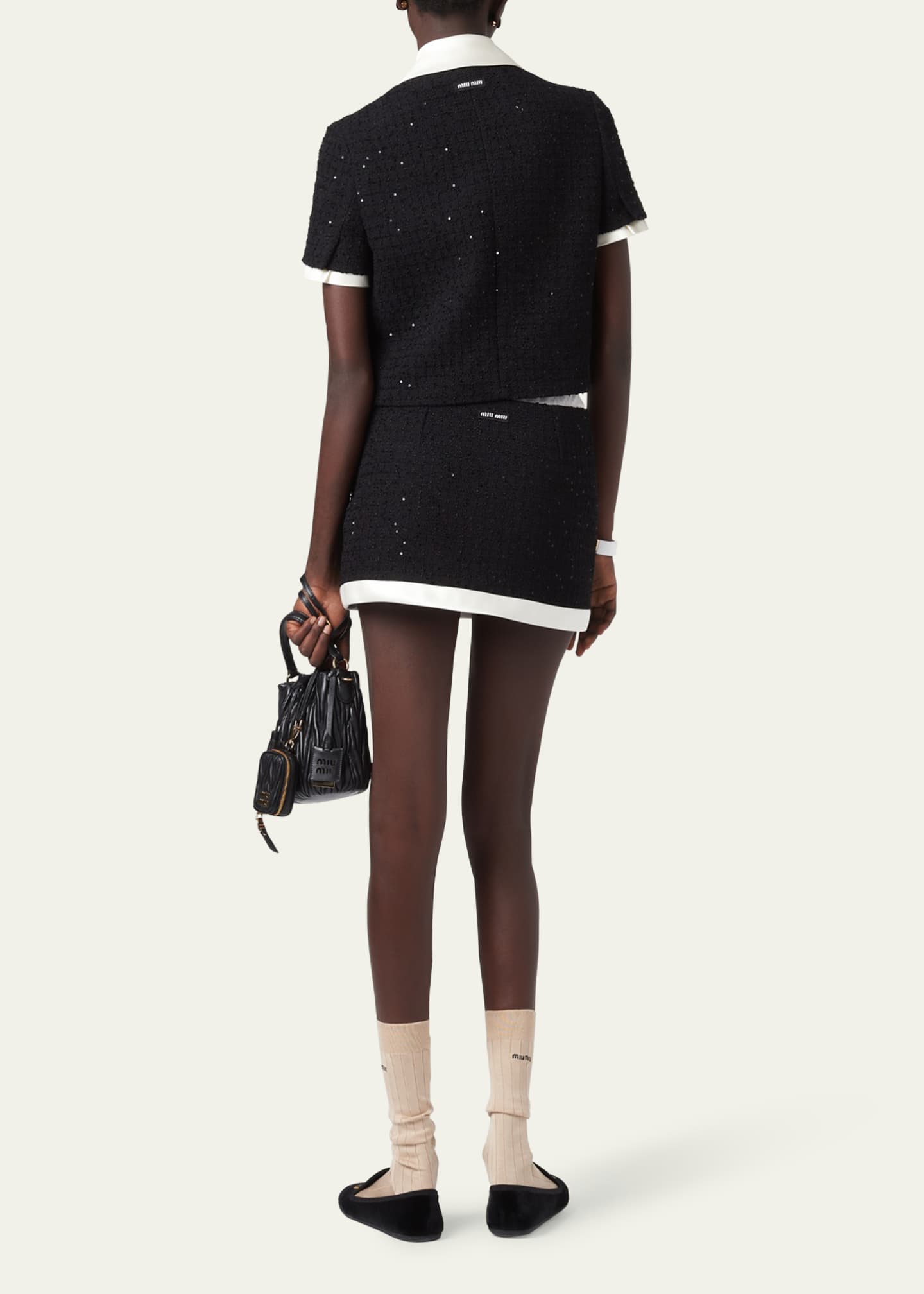 Miu Miu Sequined Mini Skirt - Bergdorf Goodman