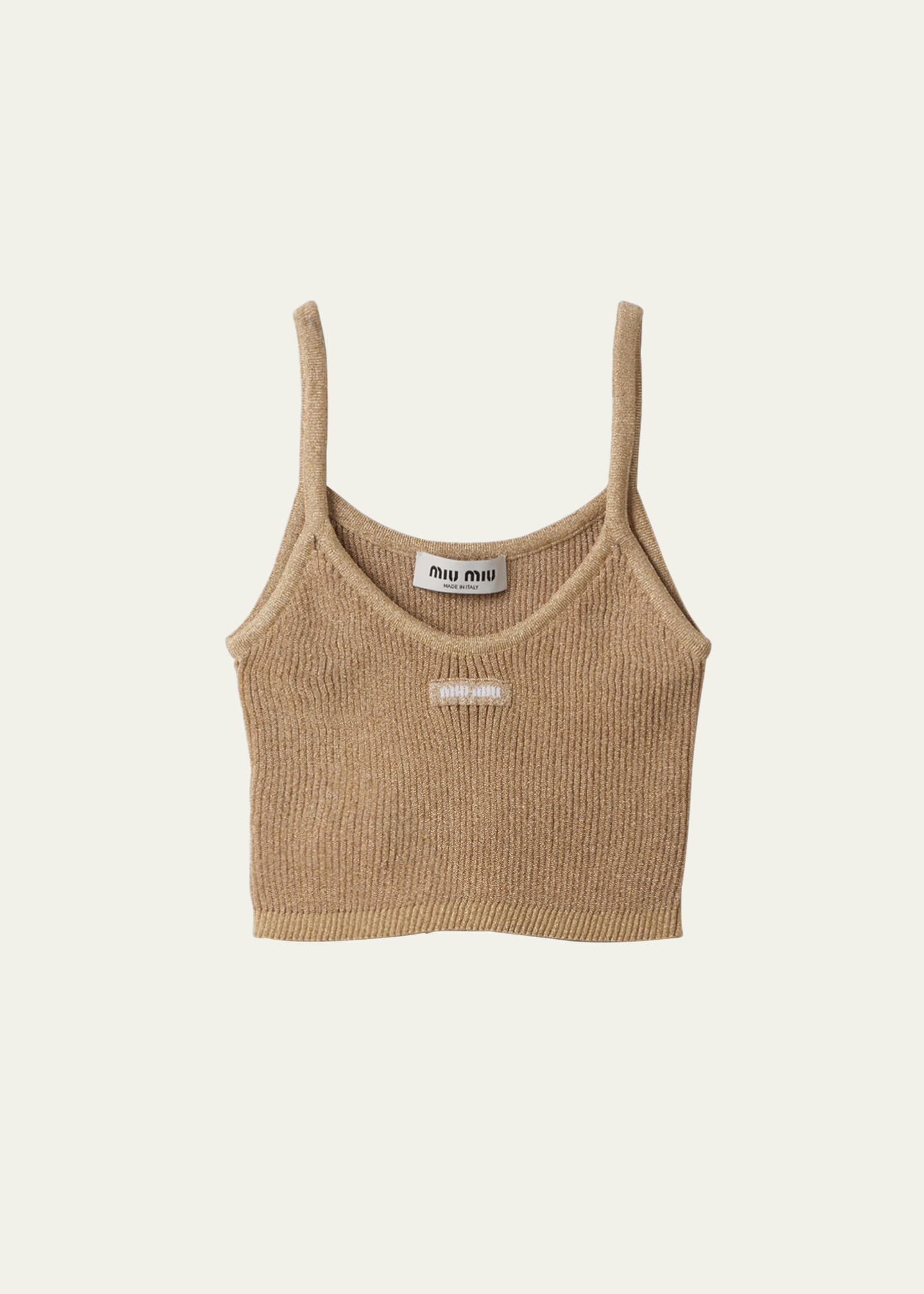 Miu Miu Knit Cropped Tank Top - Bergdorf Goodman