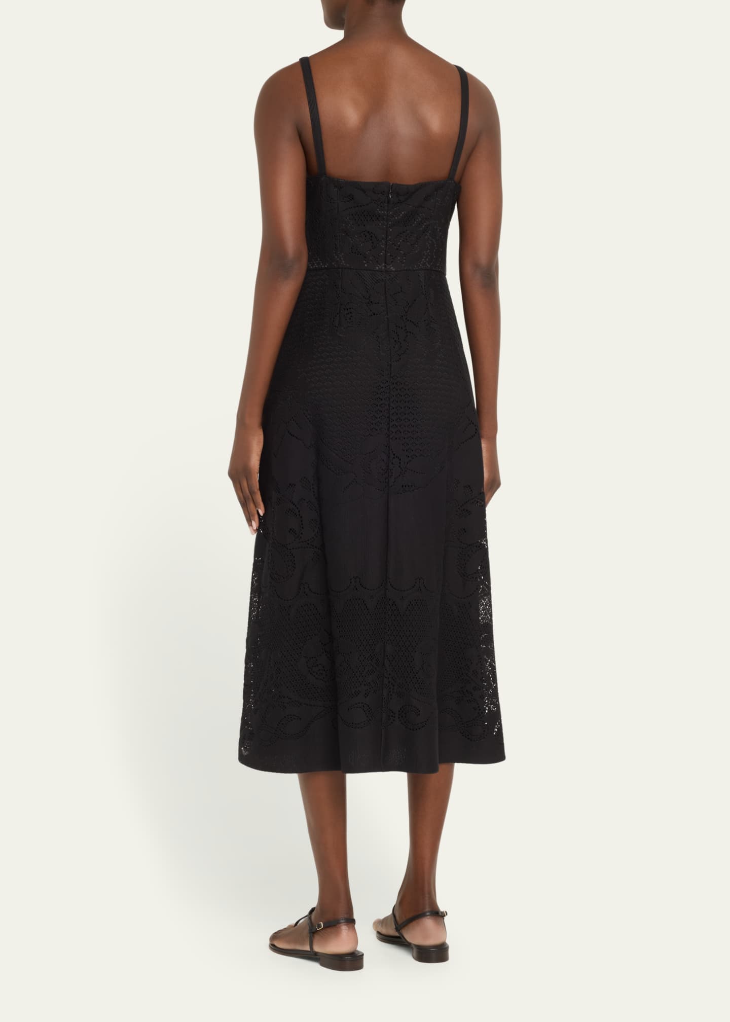 Kobi Halperin Willow Floral Lace Sweetheart Midi Dress - Bergdorf Goodman