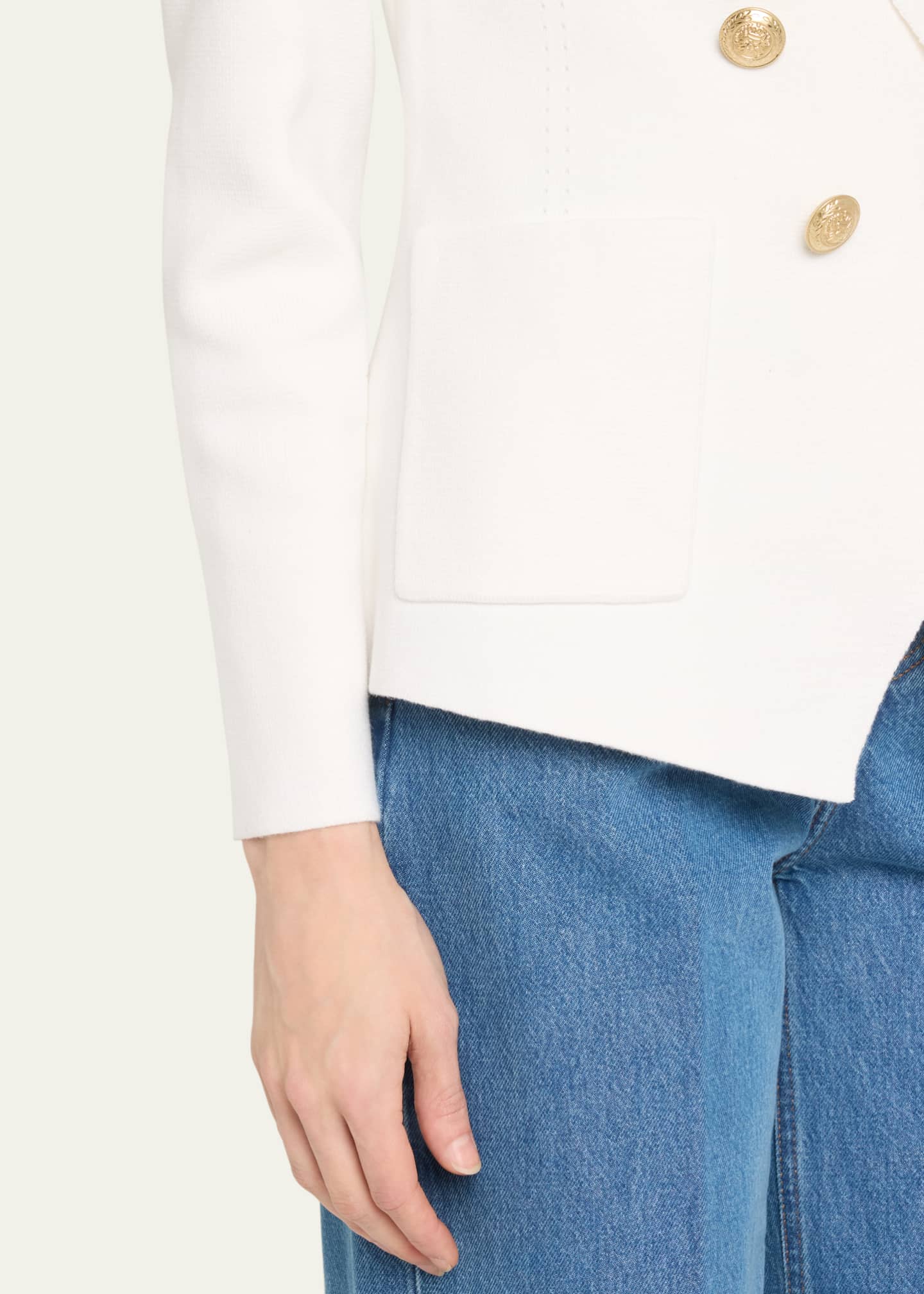 L'Agence Kenzie Knit Double-Breasted Blazer - Bergdorf Goodman