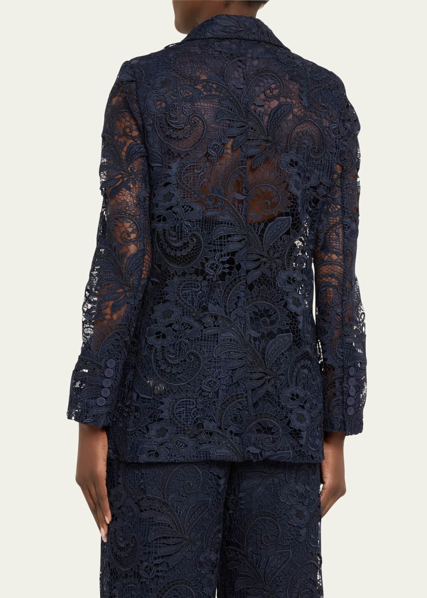 Kobi Halperin Joel Peak-Lapel Floral Lace Jacket - Bergdorf Goodman