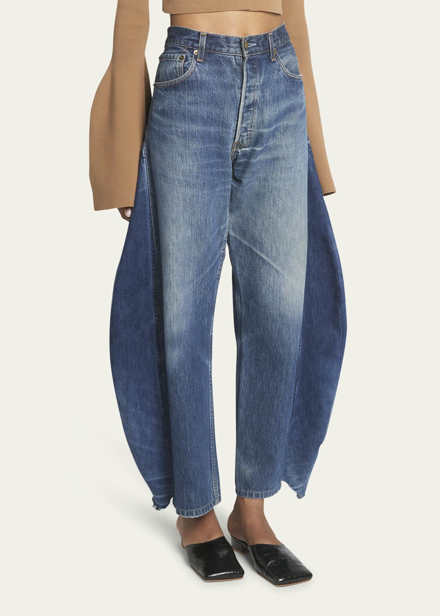 A.W.A.K.E. MODE Upcycled Jeans with Side Inserts - Bergdorf Goodman