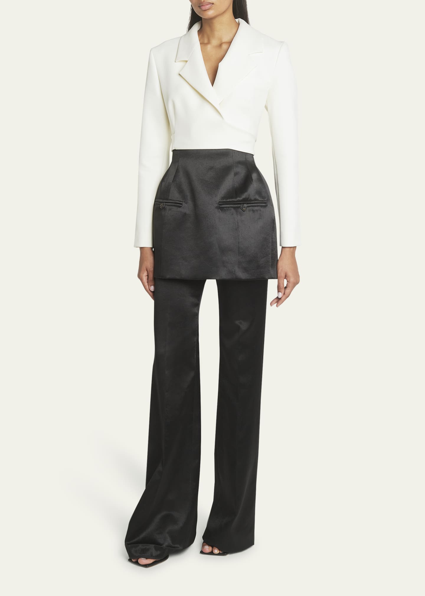 A.W.A.K.E. MODE Cropped Wrap-Around Jacket with Ties - Bergdorf Goodman