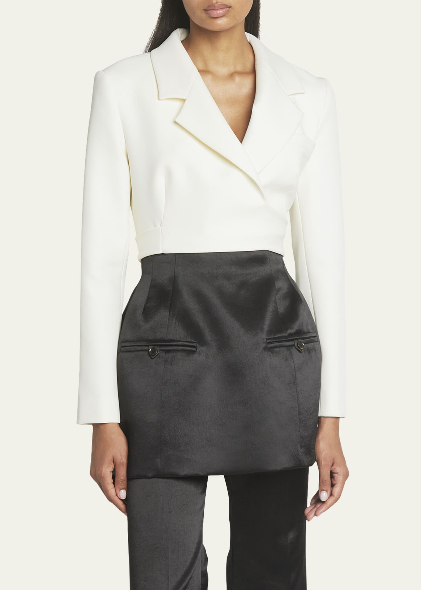 A.W.A.K.E. MODE Cropped Wrap-Around Jacket with Ties - Bergdorf Goodman