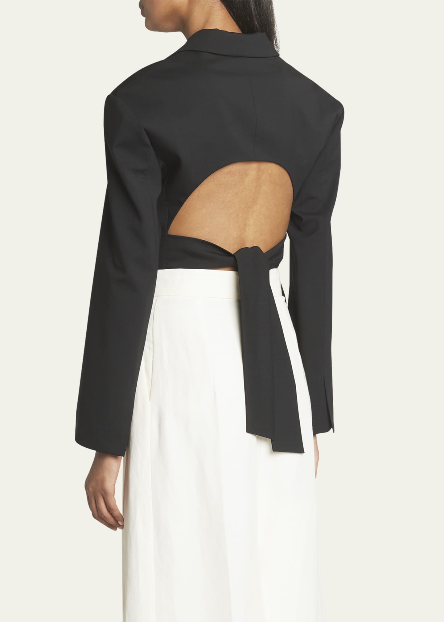 A.W.A.K.E. MODE Backless Single-Breasted Jacket with Ties - Bergdorf ...