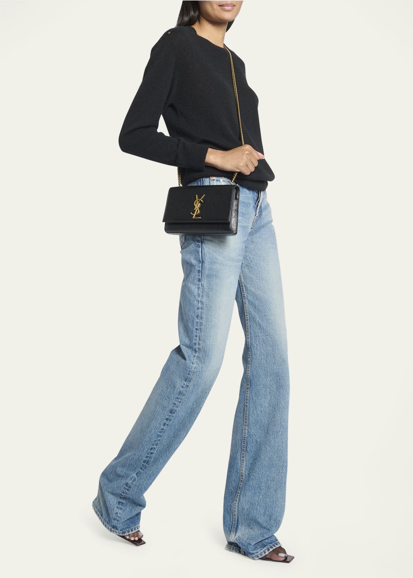 Saint Laurent Kate Small YSL Leather Crossbody Bag - Bergdorf Goodman