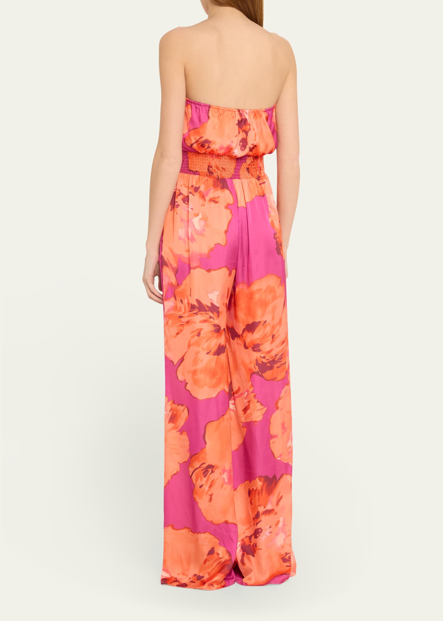 Ramy Brook Mindy Watercolor Bloom Strapless Wide-Leg Jumpsuit ...