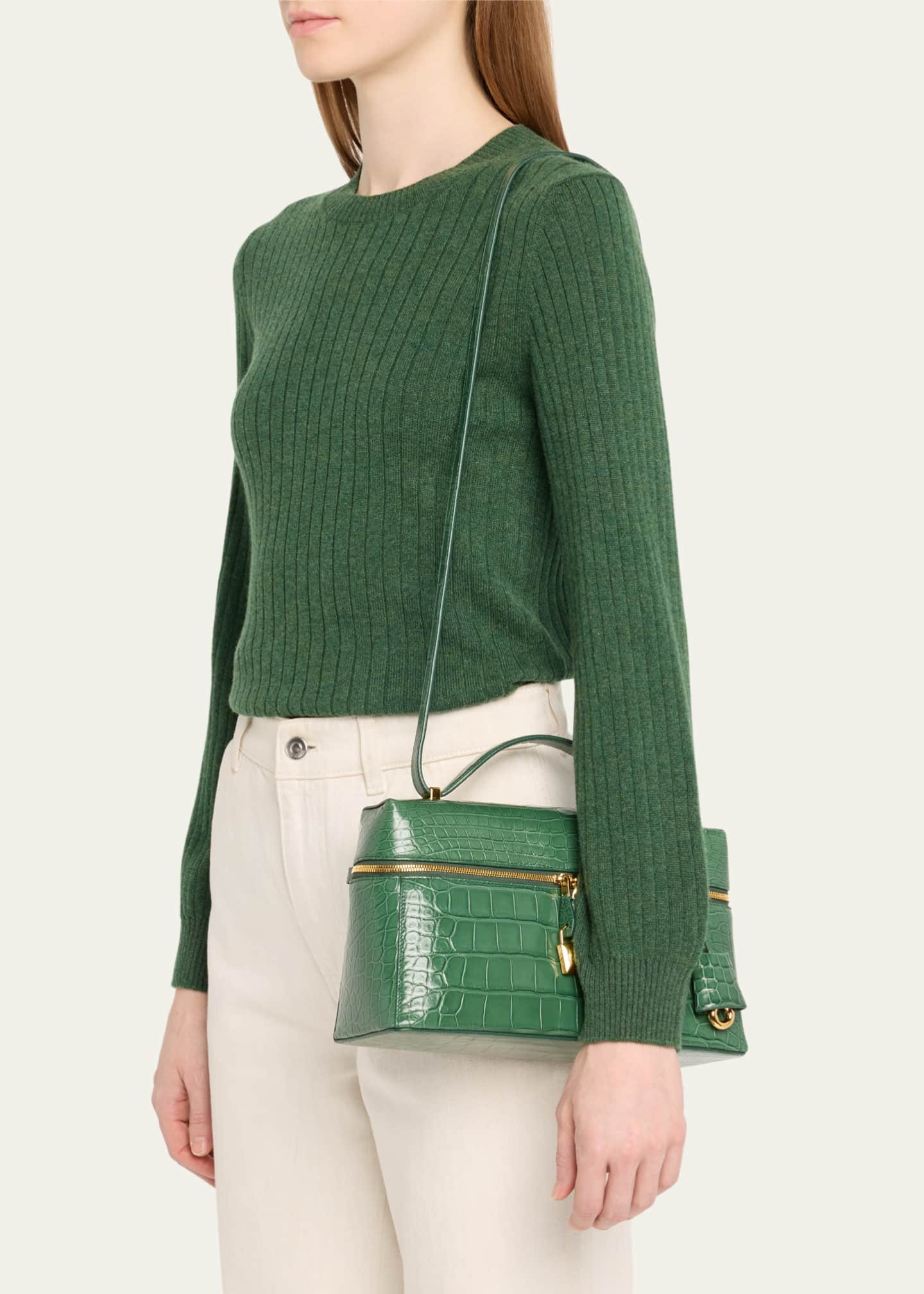 Loro Piana Extra Bag L27 Alligator Saddle Bag - Bergdorf Goodman