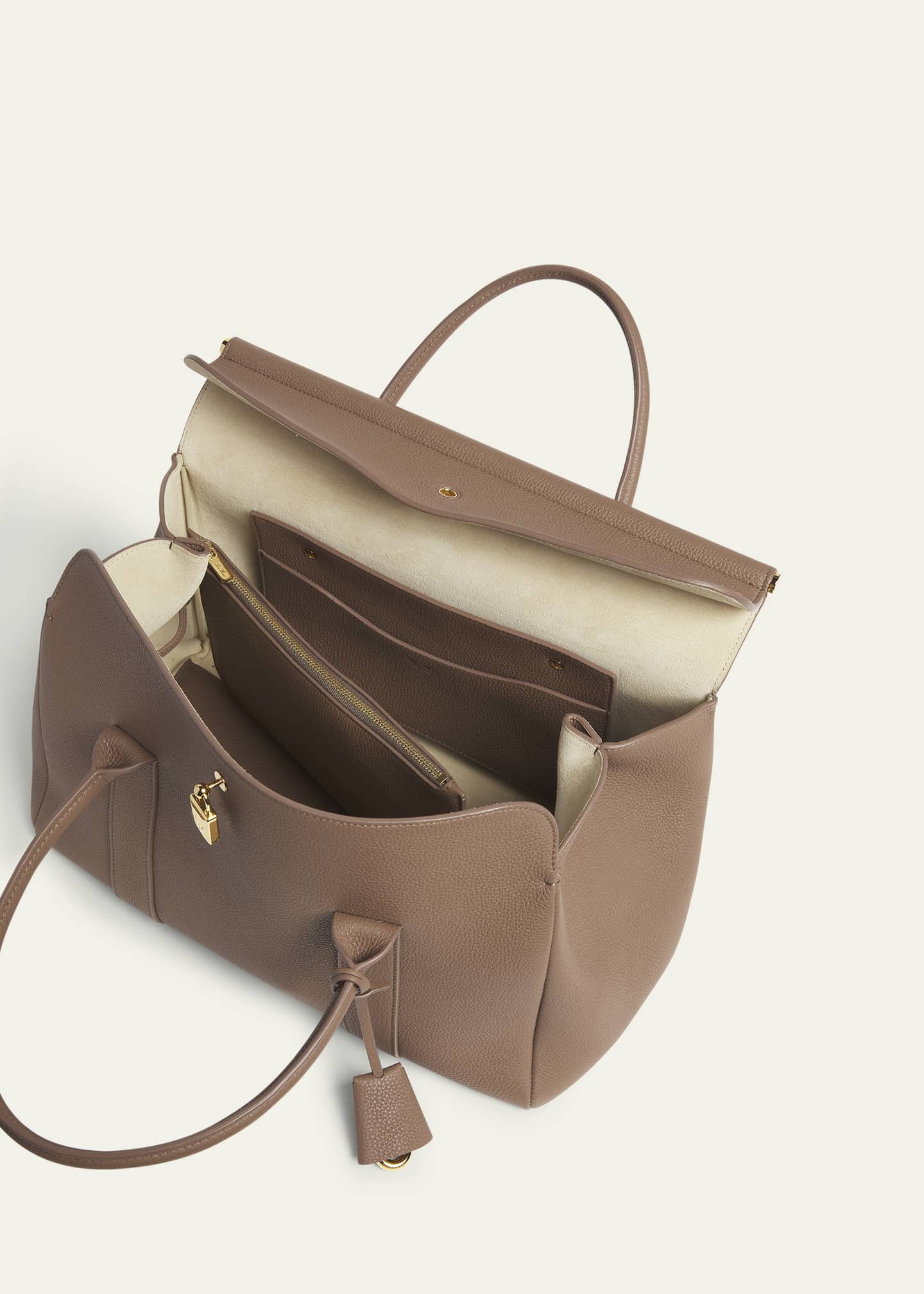 Loro Piana Loom 32 Grained Leather Top-Handle Bag - Bergdorf Goodman