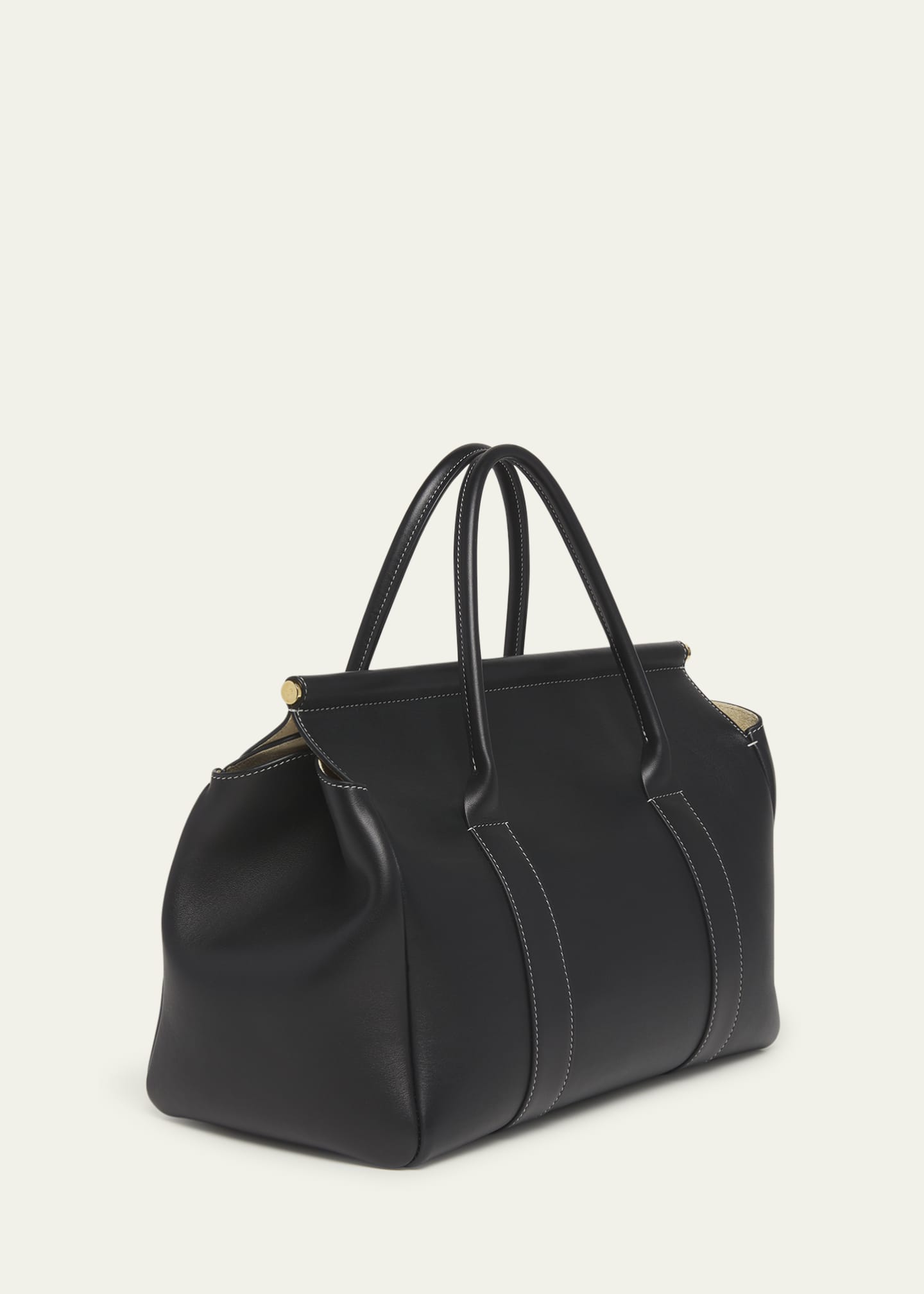 Loro Piana Loom 32 Rounded Leather Top-Handle Bag - Bergdorf Goodman