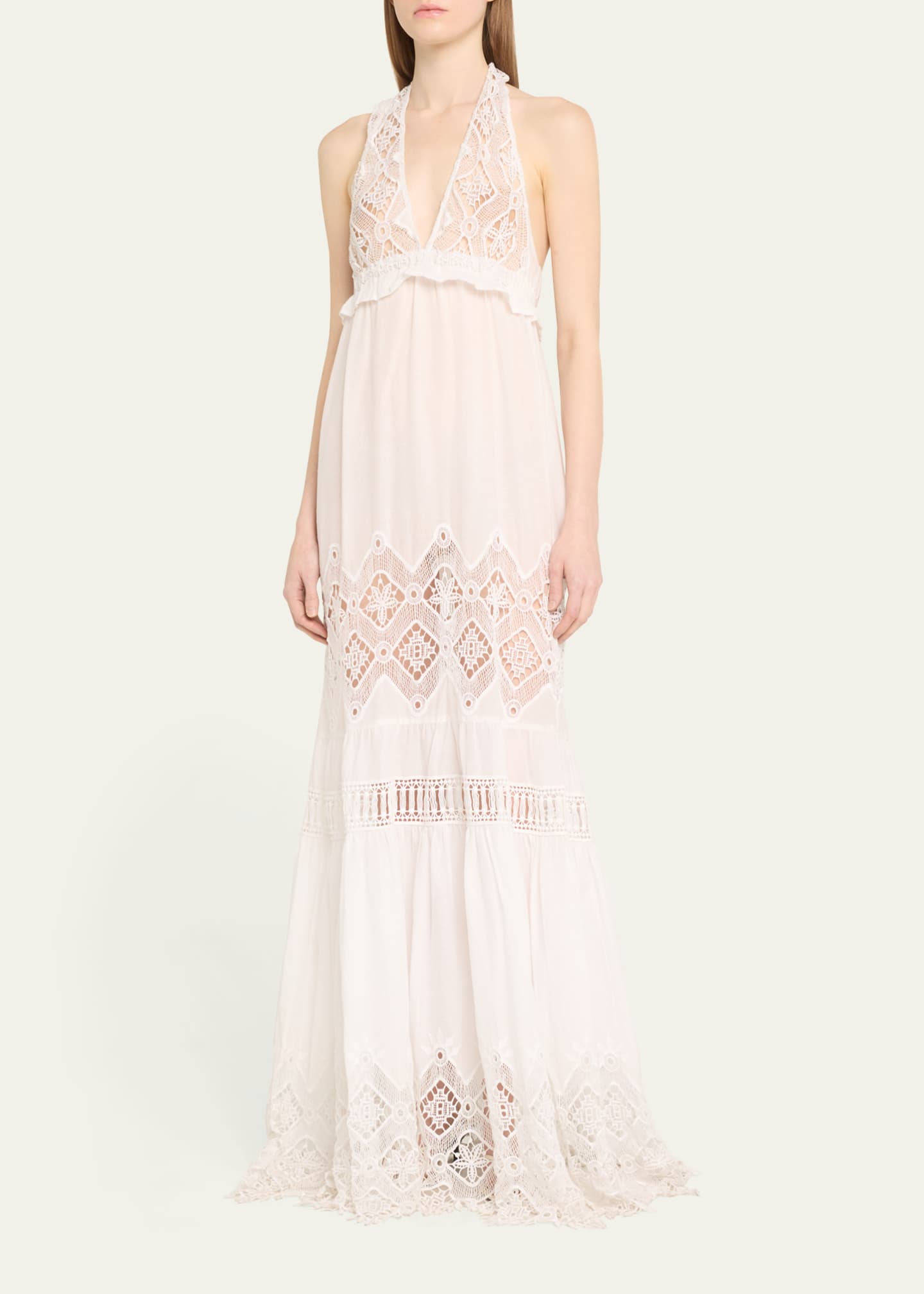 Ramy Brook Aviana Open Crochet Lace Maxi Dress Bergdorf Goodman
