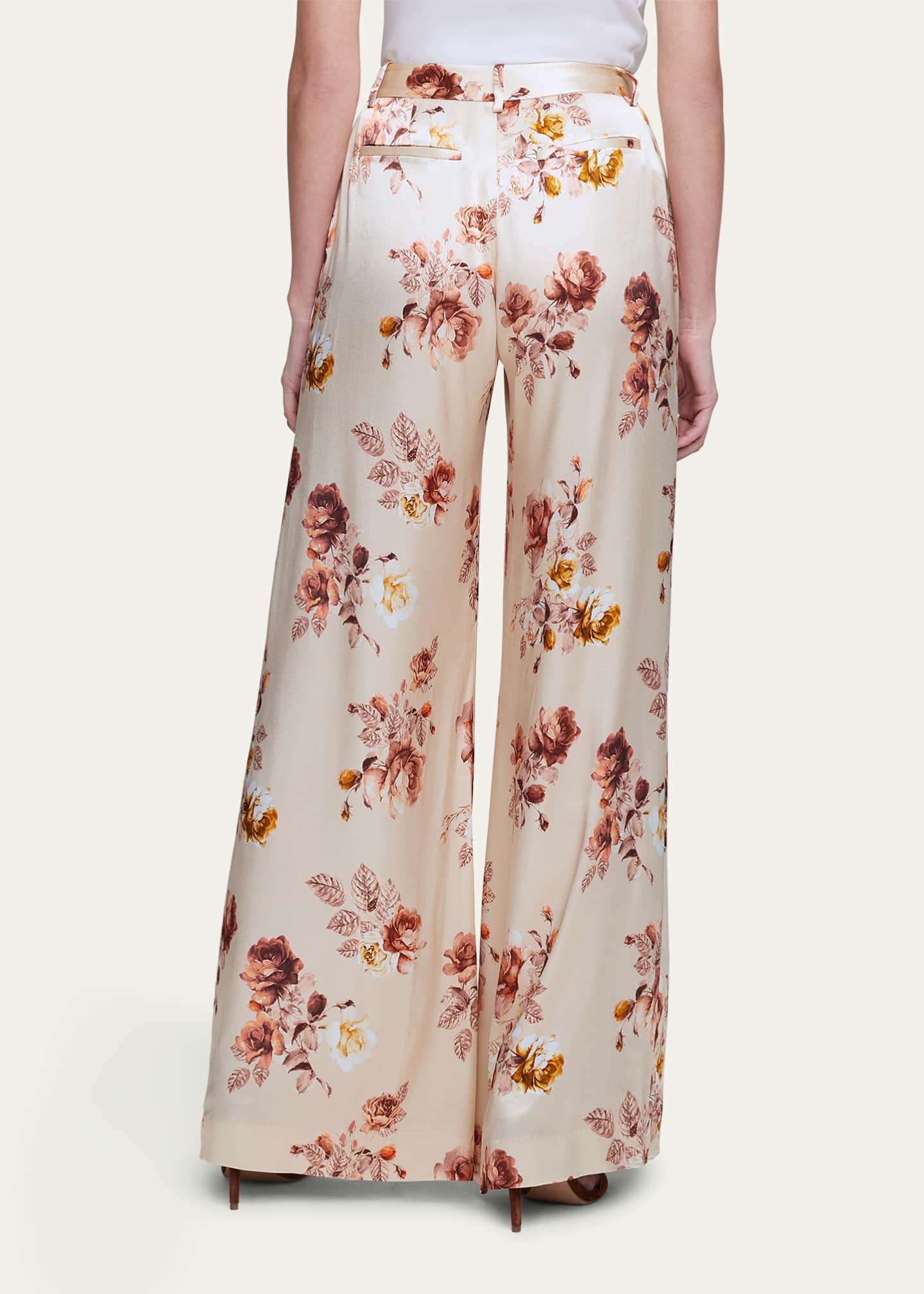 L'Agence Rose Printed Pilar Wide-Leg Pants - Bergdorf Goodman
