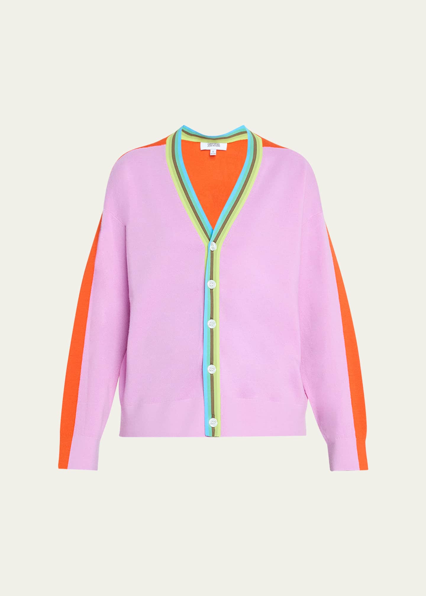 CHRISTOPHER JOHN ROGERS Convertible Colorblock Knit Cardigan - Bergdorf ...