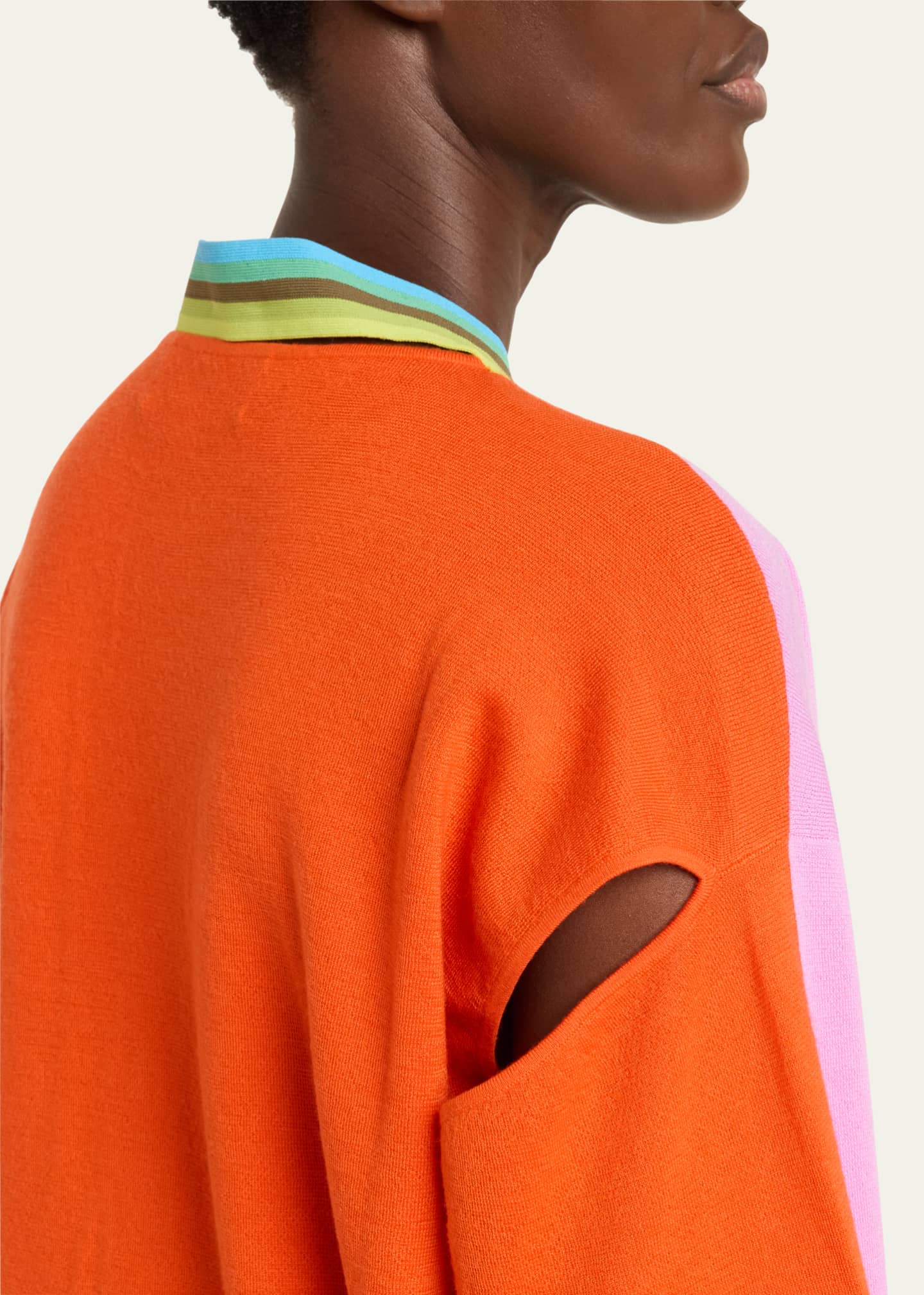 CHRISTOPHER JOHN ROGERS Convertible Colorblock Knit Cardigan - Bergdorf ...