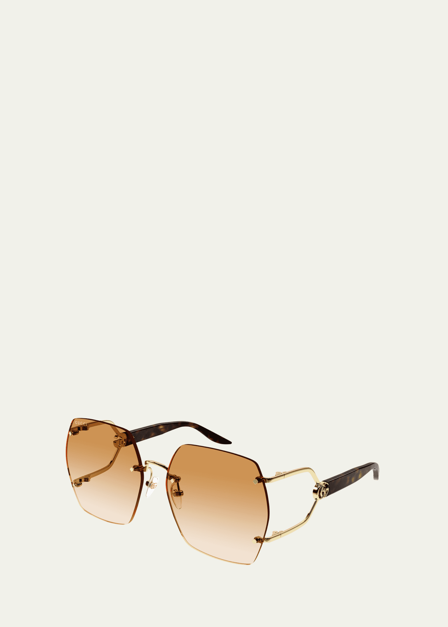 Gucci Rimless GG Metal Butterfly Sunglasses - Bergdorf Goodman