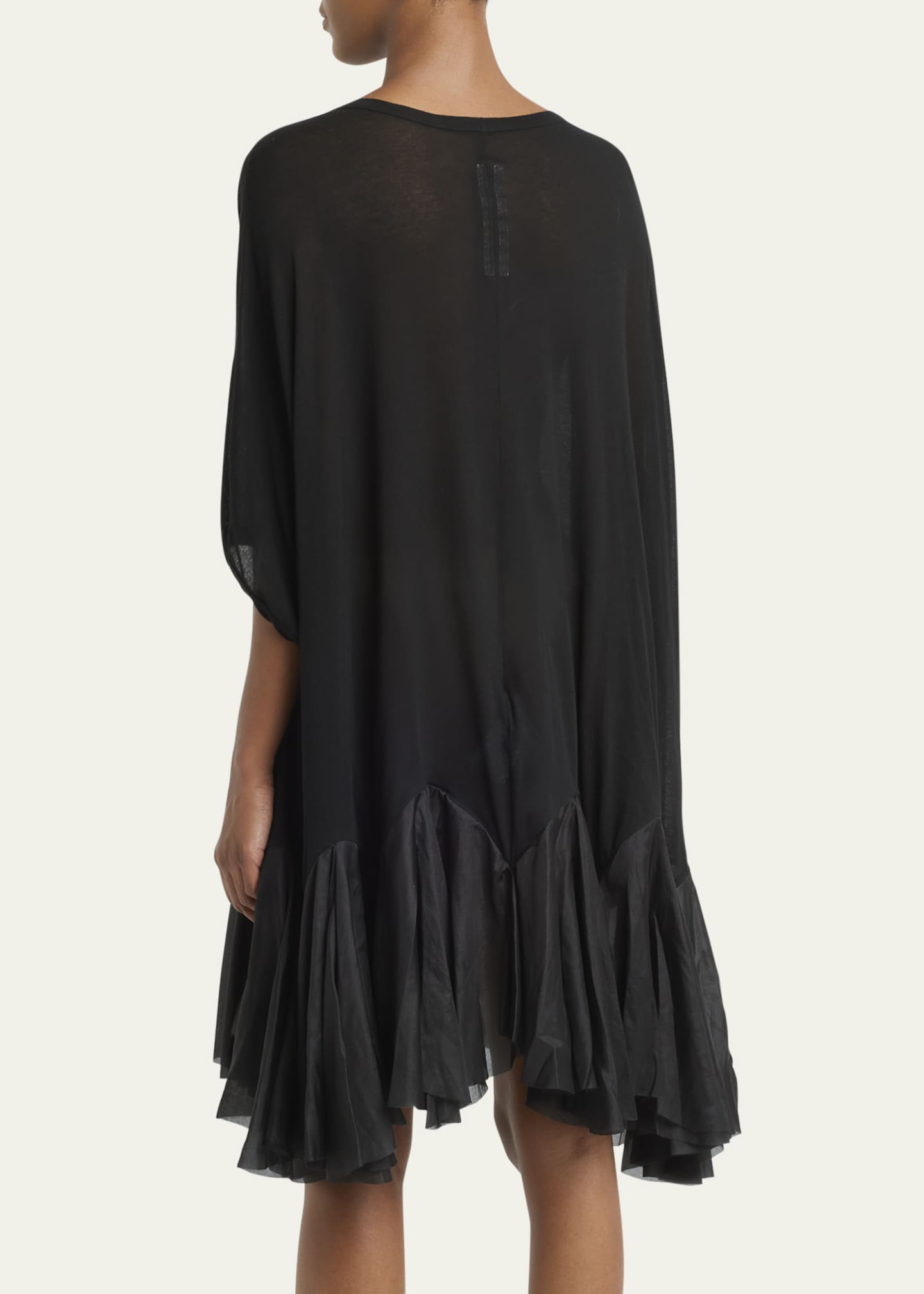 Rick Owens Tunic V-Neck Flounce Dress - Bergdorf Goodman
