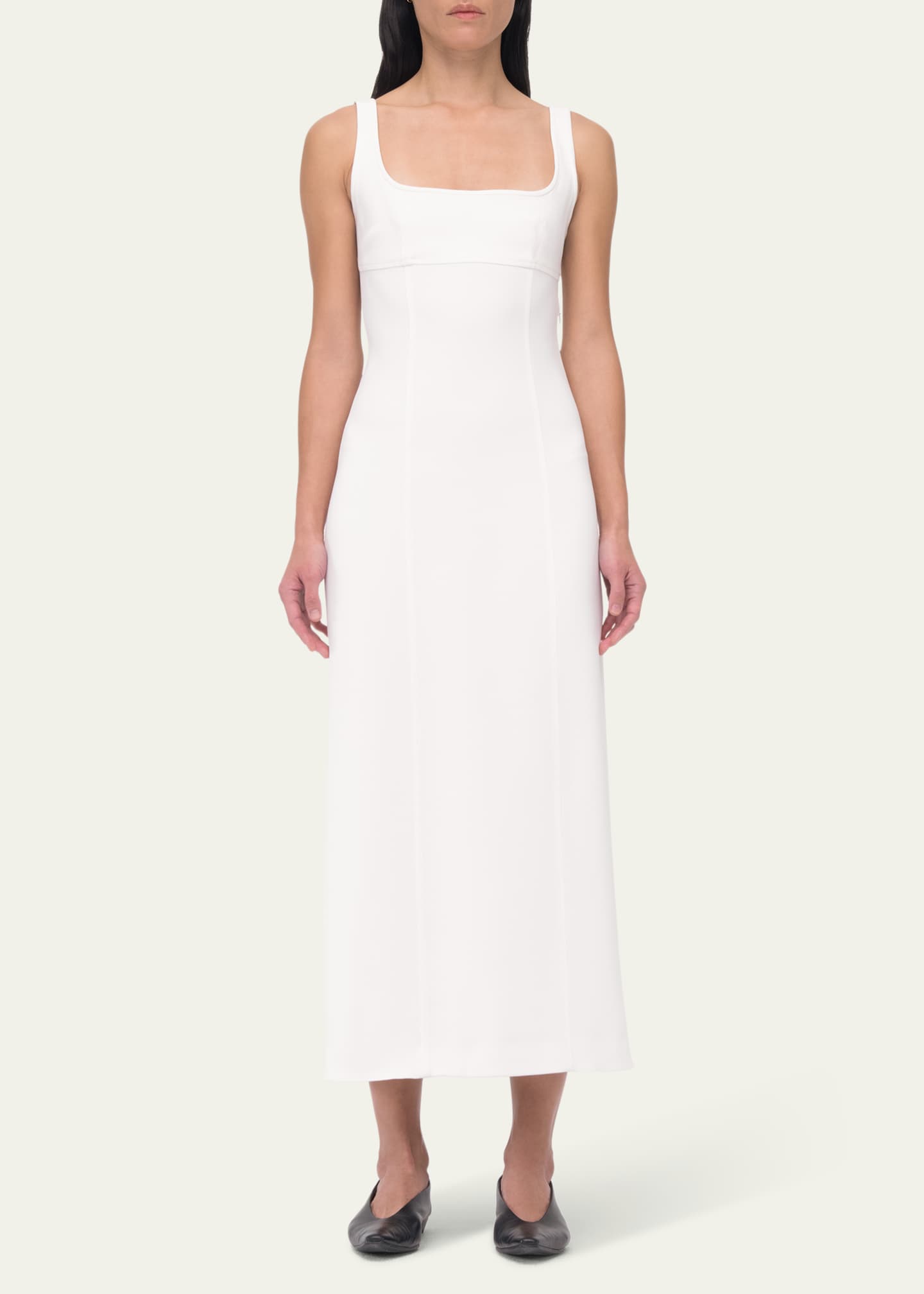 Another Tomorrow Tie-Back Long Sleeveless Sheath Dress - Bergdorf Goodman
