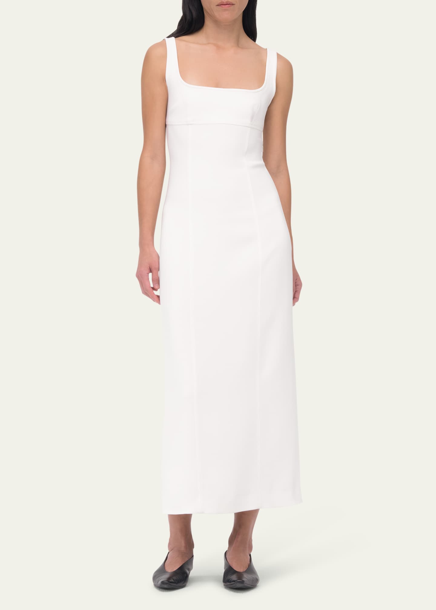 Another Tomorrow Tie-Back Long Sleeveless Sheath Dress - Bergdorf Goodman