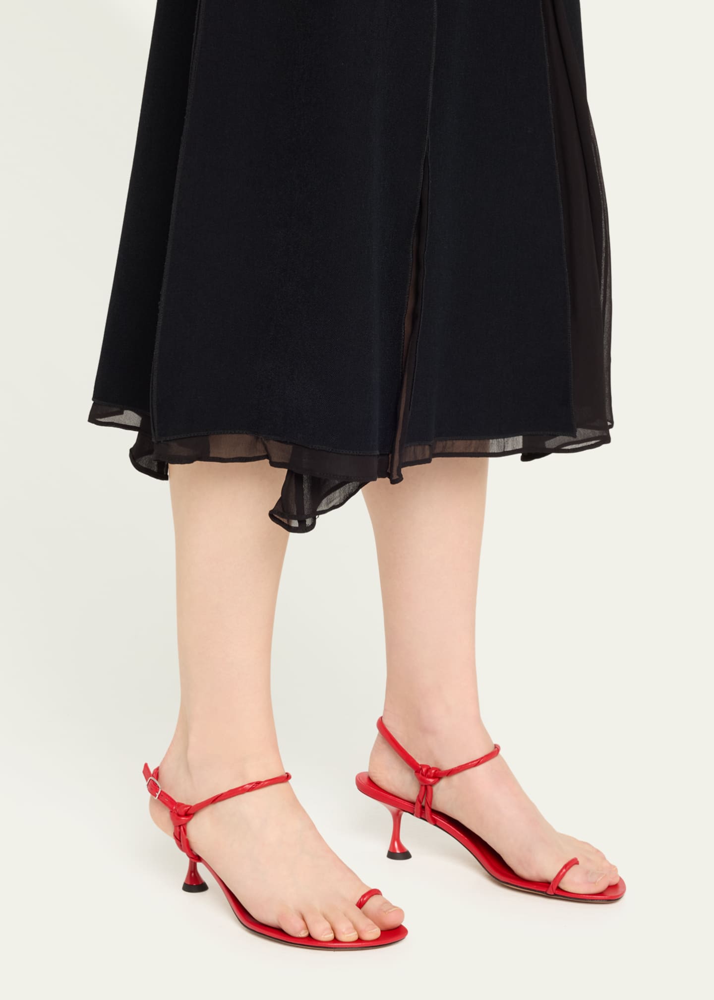 Proenza Schouler Tee Twisted Leather Ankle-Strap Sandals - Bergdorf Goodman