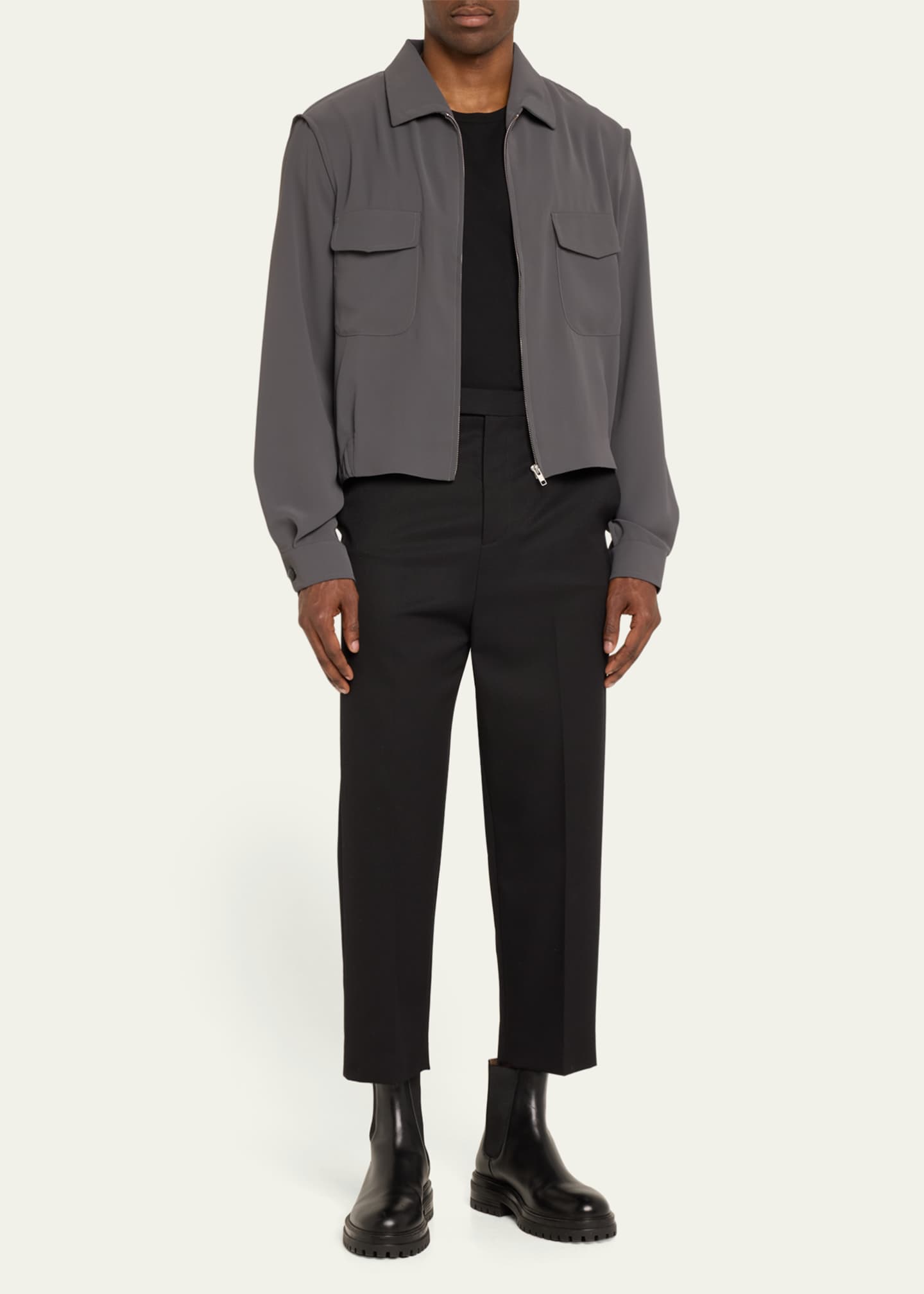 RANDOM IDENTITIES Men's Simmo Twill Blouson Jacket - Bergdorf Goodman